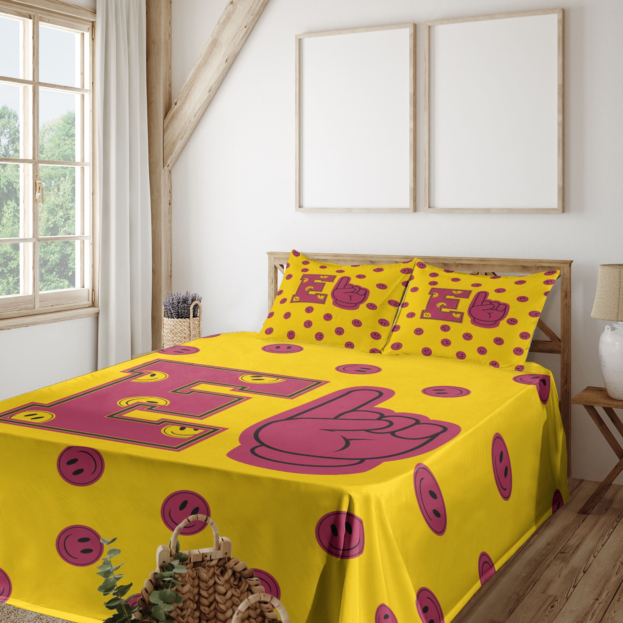 Emoji Sheet Set, Pop Art Colors E Letter Simple Design Hand on Smiling ...