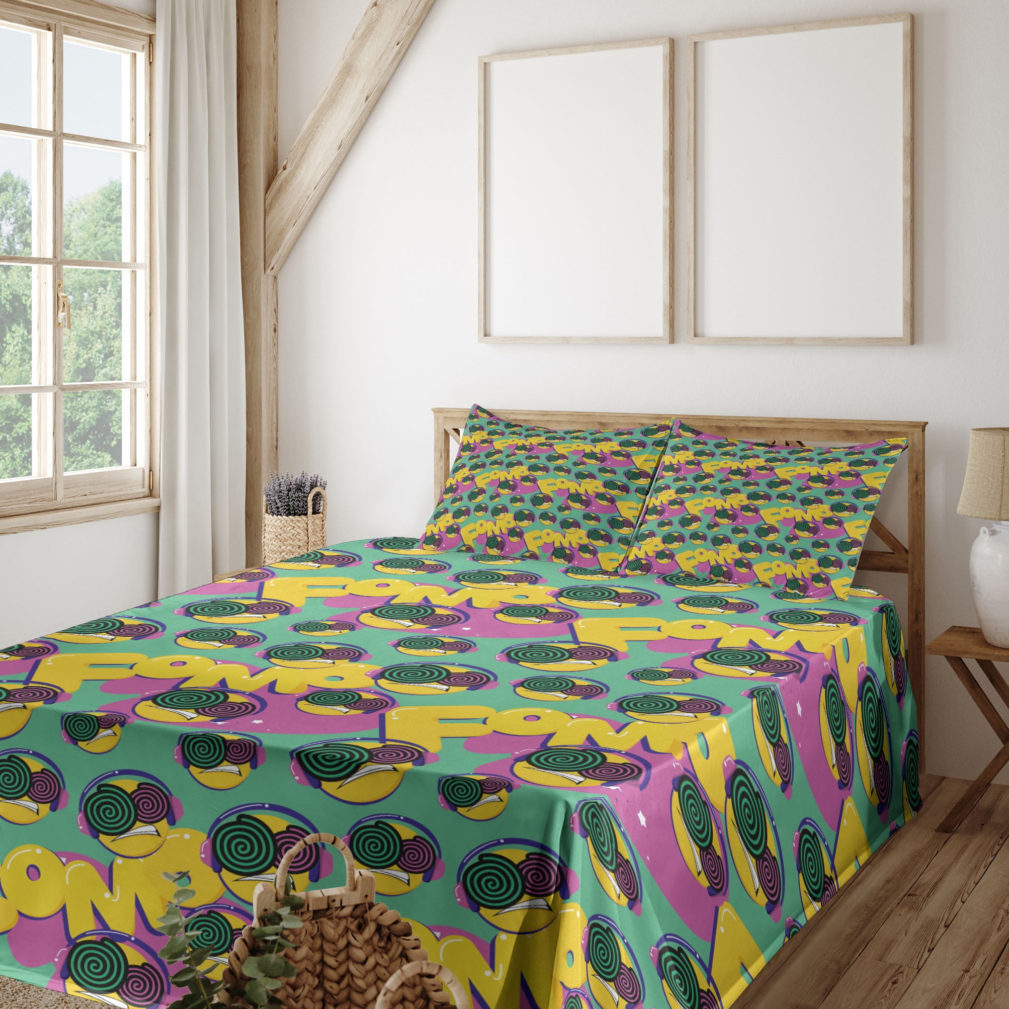 Emoji Sheet Set, Pop Art Vibe Fomo Graffiti Pattern and Trippy Swirling ...