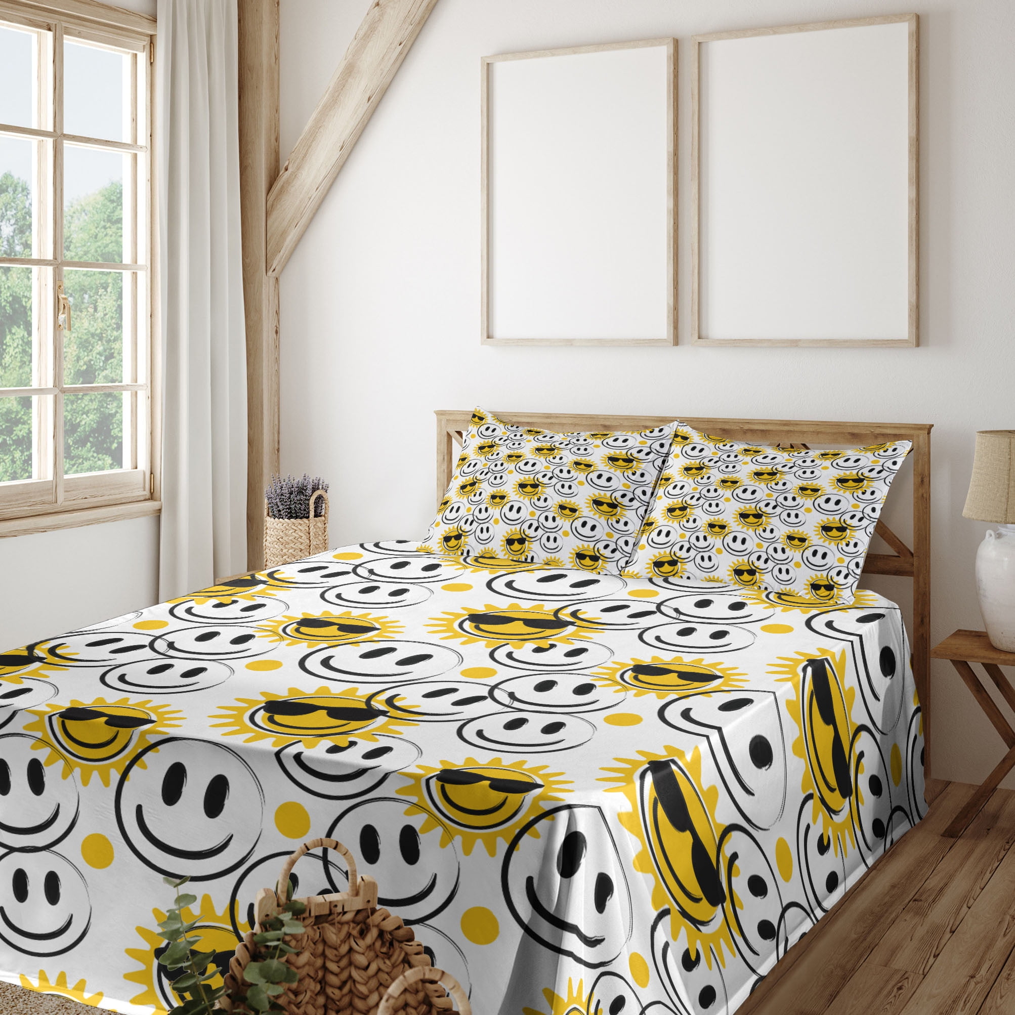 Emoji Sheet Set, Simple Design Smiling Happy and Sun Looking Funny ...