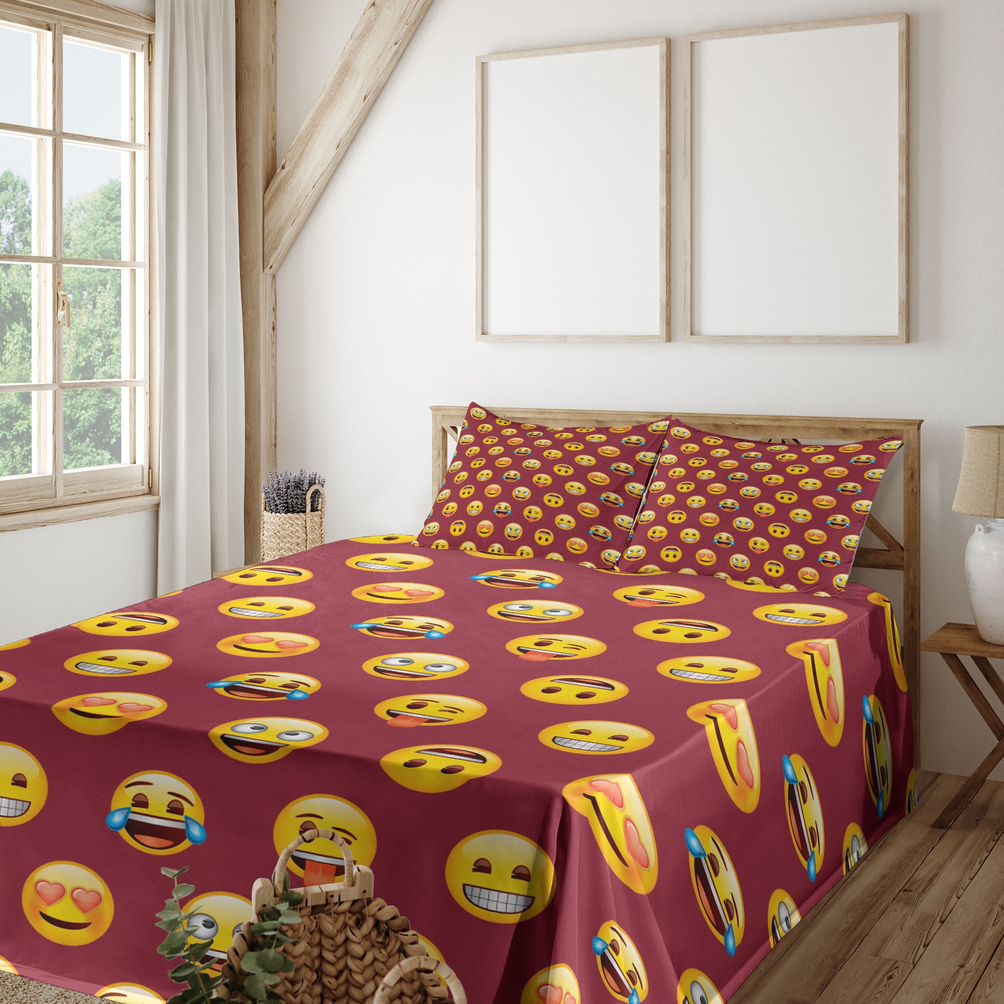 Emoji Sheet Set, Simple Modern Funny Faces with Happy Surprised and in ...