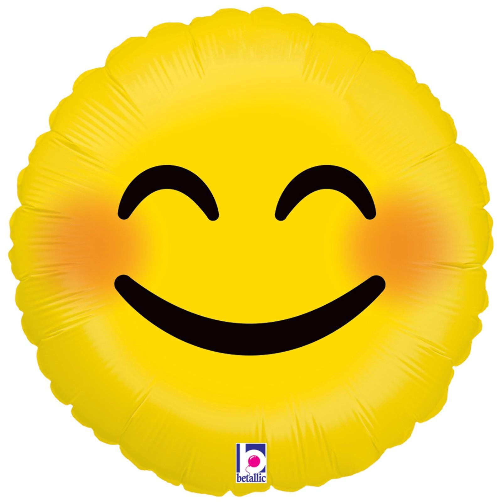 Emoji Smiley Face Foil Balloon - Walmart.com