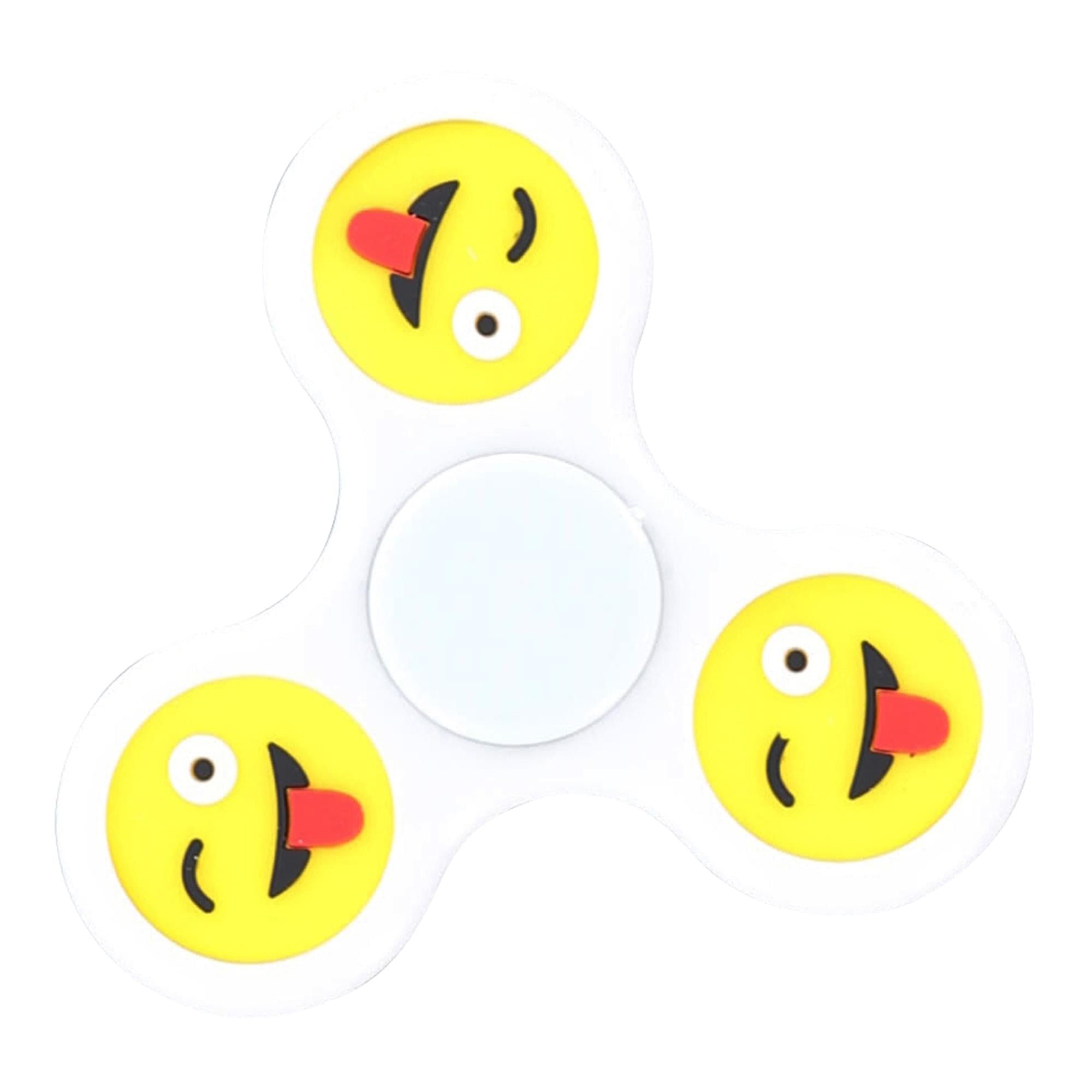 Emoji Solid Color Fidget Spinner | White with Wink/Tongue - Walmart.com