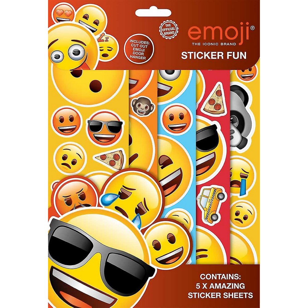 Emoji Sticker Sheet (Pack of 5) - Walmart.com