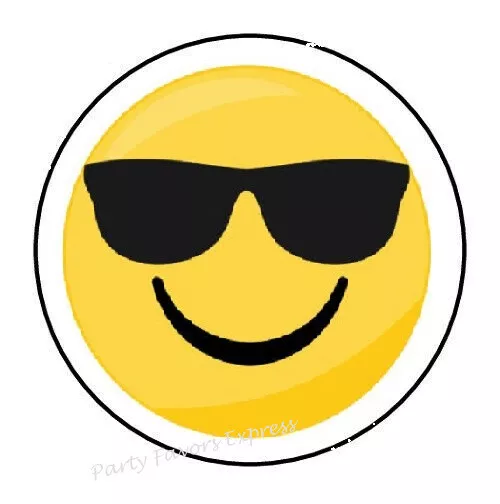 Emoji Sunglasses Envelope Seals Labels Favors Stickers Phone Decal ...