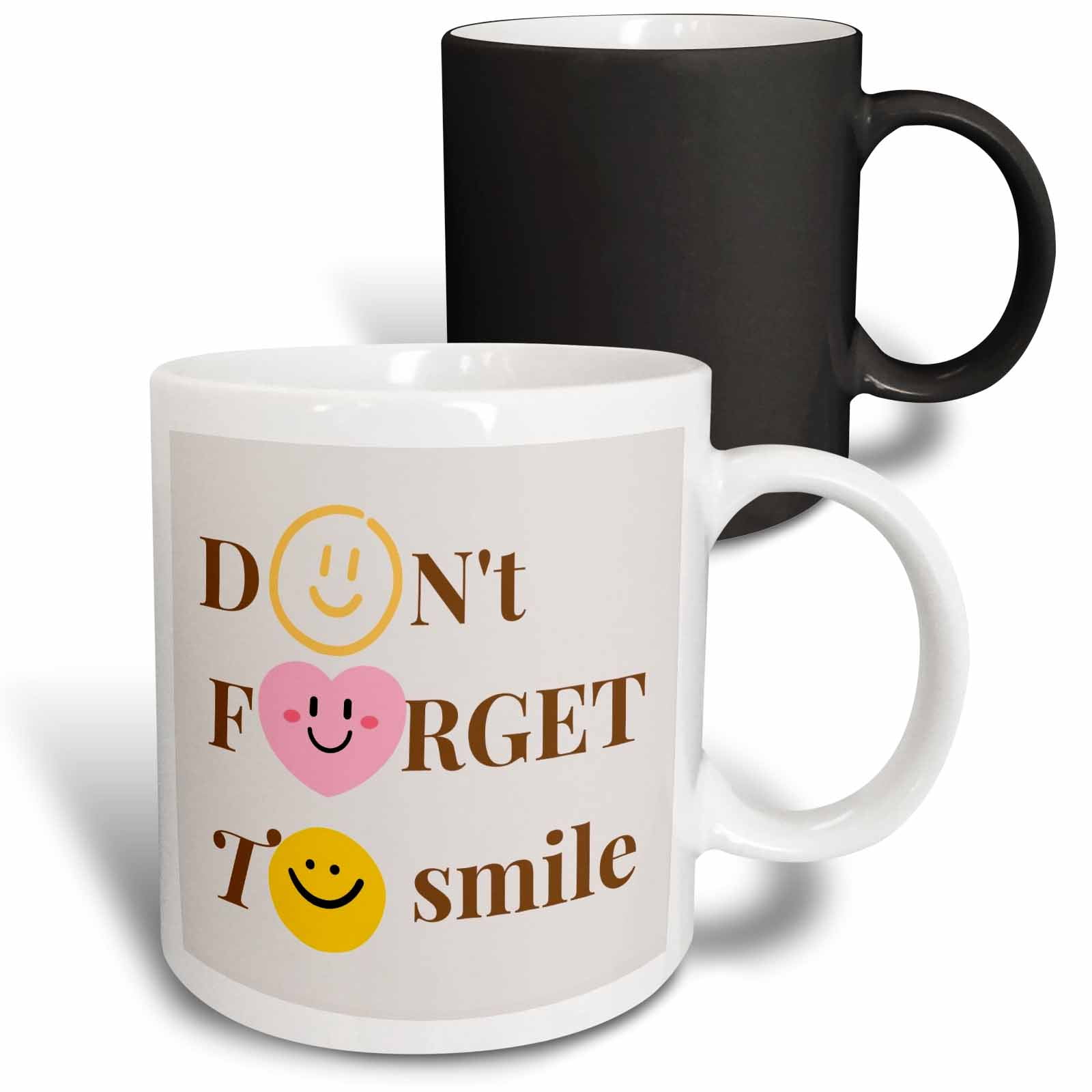 3drose, Emoji with Text of Dont Forget to Smile, 11oz Magic ...