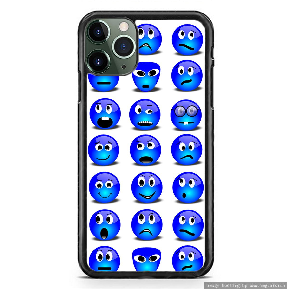 Emojis Face Emoticons Slim Shockproof Hard Rubber Custom Case Cover For ...