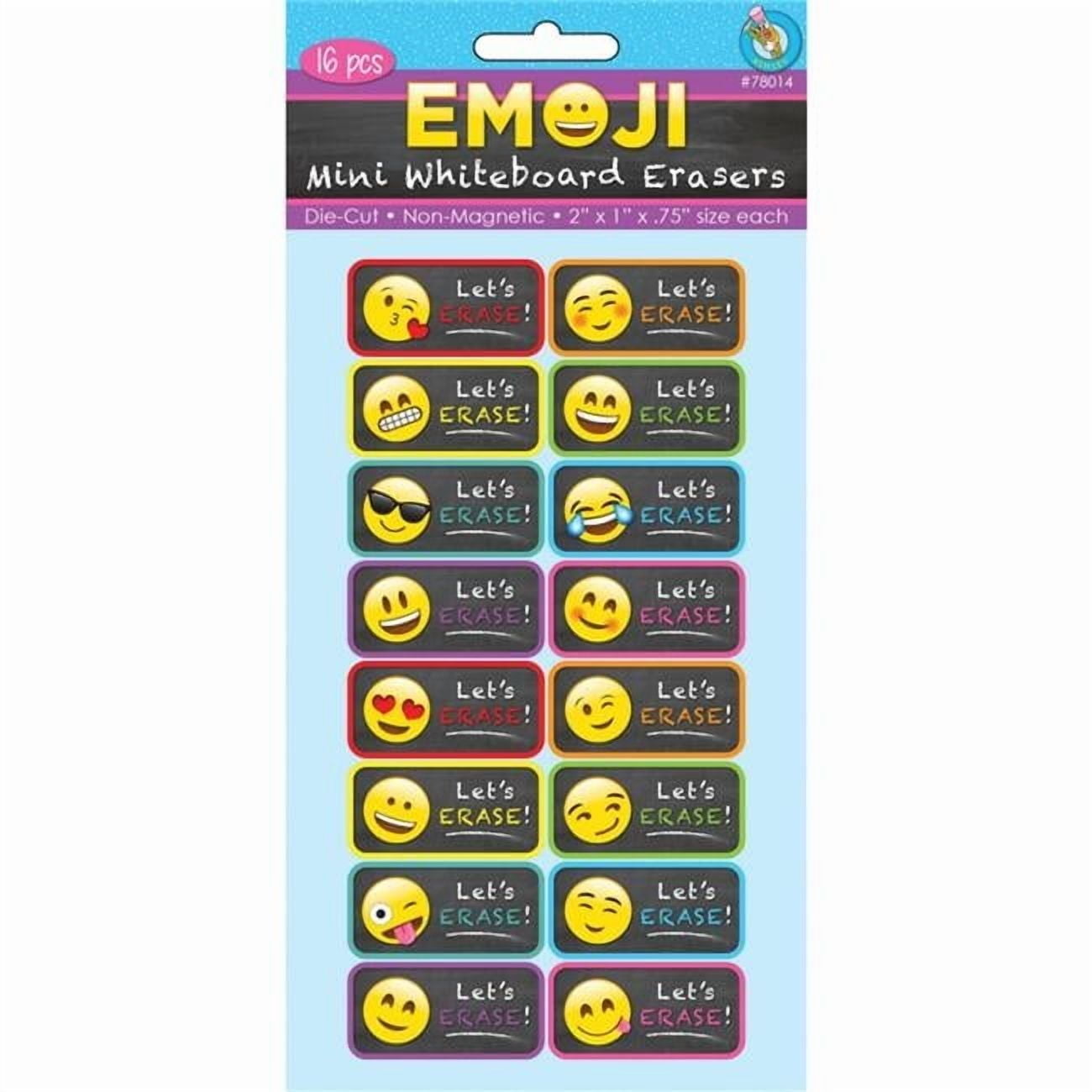 Emojis Mini Whiteboard Erasers - Pack of 16 - Walmart.com