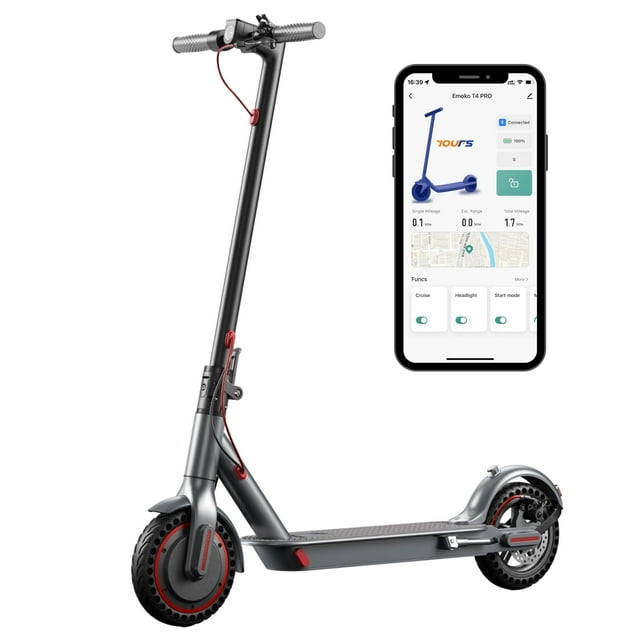 Emoko T4 PRO 350W Foldable Electric Scooter for Adults, 8.5 inch Tires ...