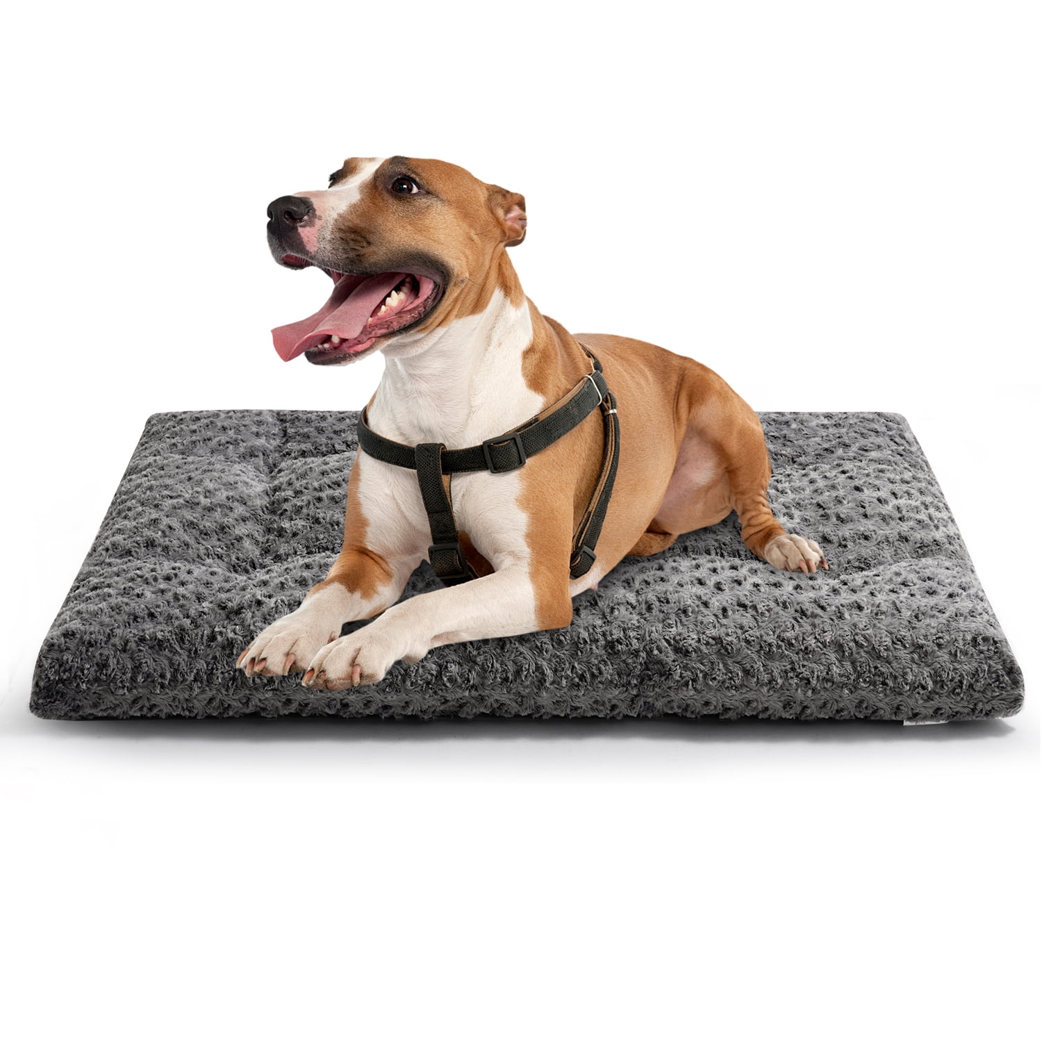 Emonia Large Dog Bed, Luxury Rose Velvet Pet Mattress, Washable Dog ...