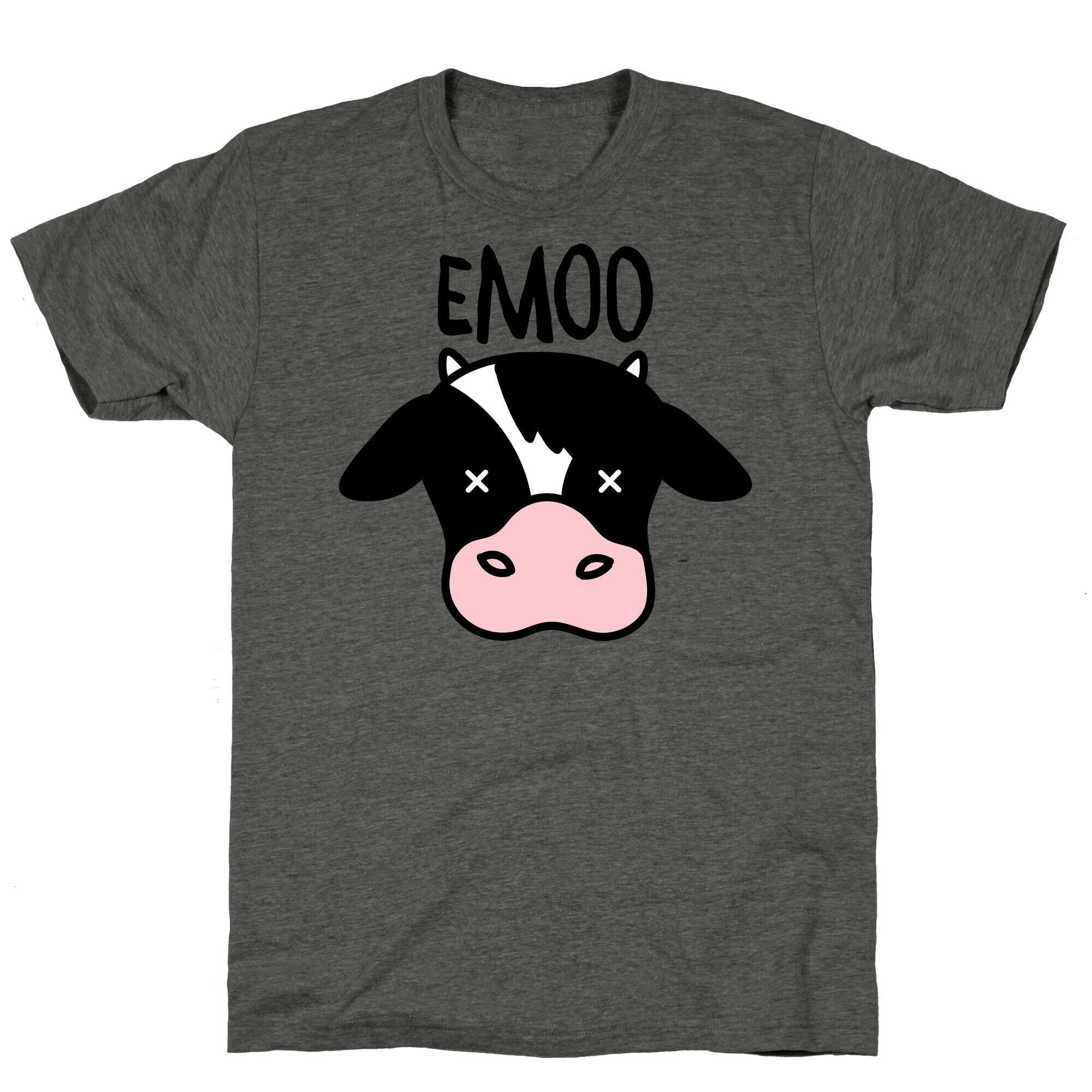 Emoo Emo Cow Unisex Triblend Tee Tee Shirt Sweatshirt Hoodie - Walmart.com