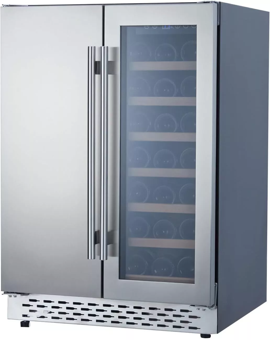 Emorefun 54 Cans and 20 Bottles Beverage & Wine Cooler 30" Dual Zone ...