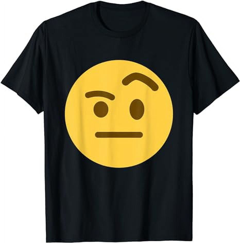 Emoticon Face with Raised Eyebrow T-Shirt - Walmart.com