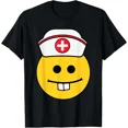 Emoticon Faces Nurse Life Cute Medical Humor Appreciation Gift Unisex T ...
