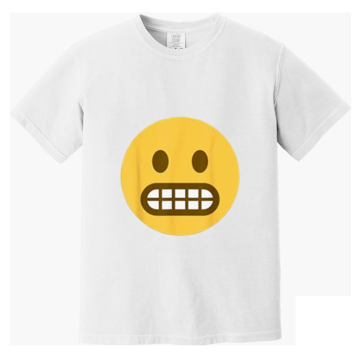 Emoticon Grimacing Face Awkward Cringe Reaction Funny Graphic Comfort ...