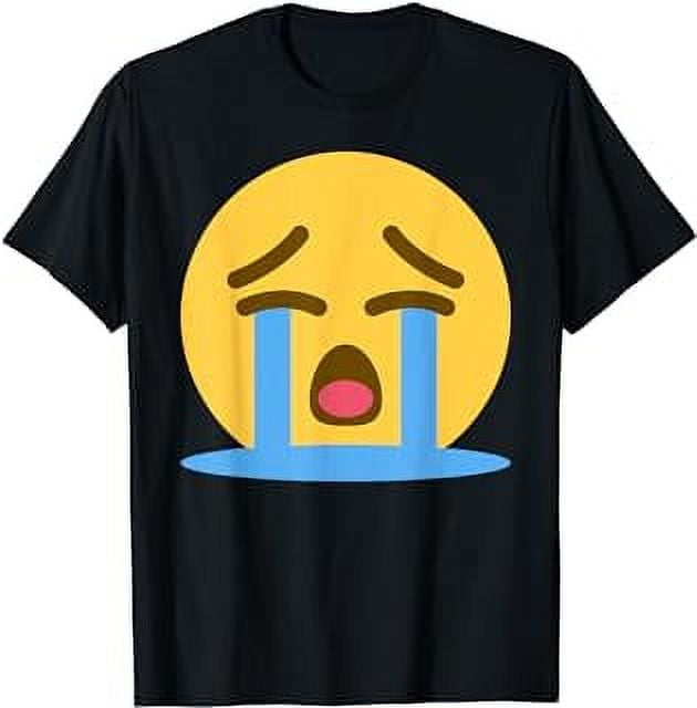 Emoticon Loudly Crying Face Tears Sobbing Bawling T-Shirt - Walmart.com