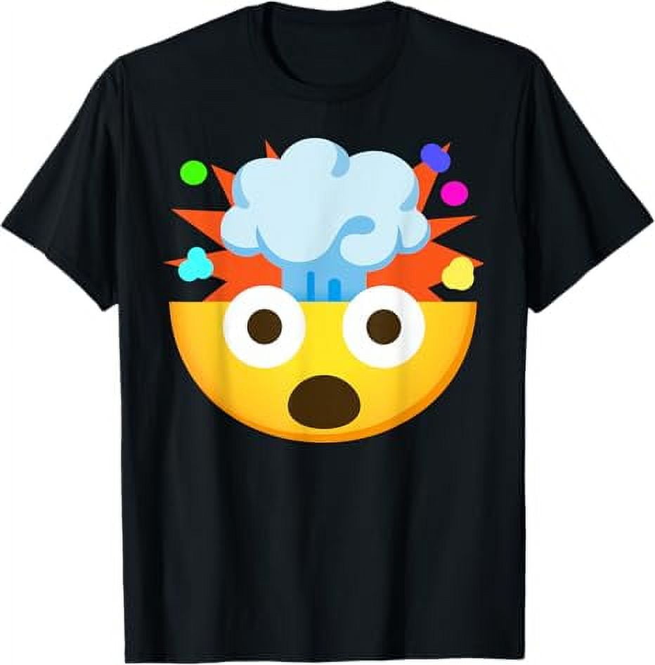Emoticon Shocked Face with Exploding Head T-Shirt - Walmart.com