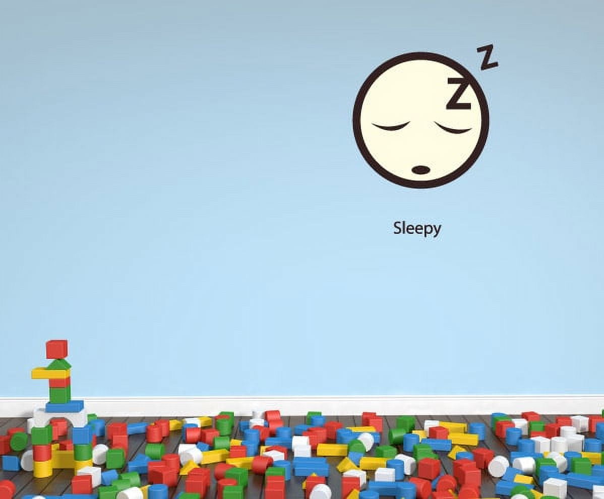Emoticon Sleepy Face Wall Decal - Vinyl Decal - Car Decal - Idcolor086 ...