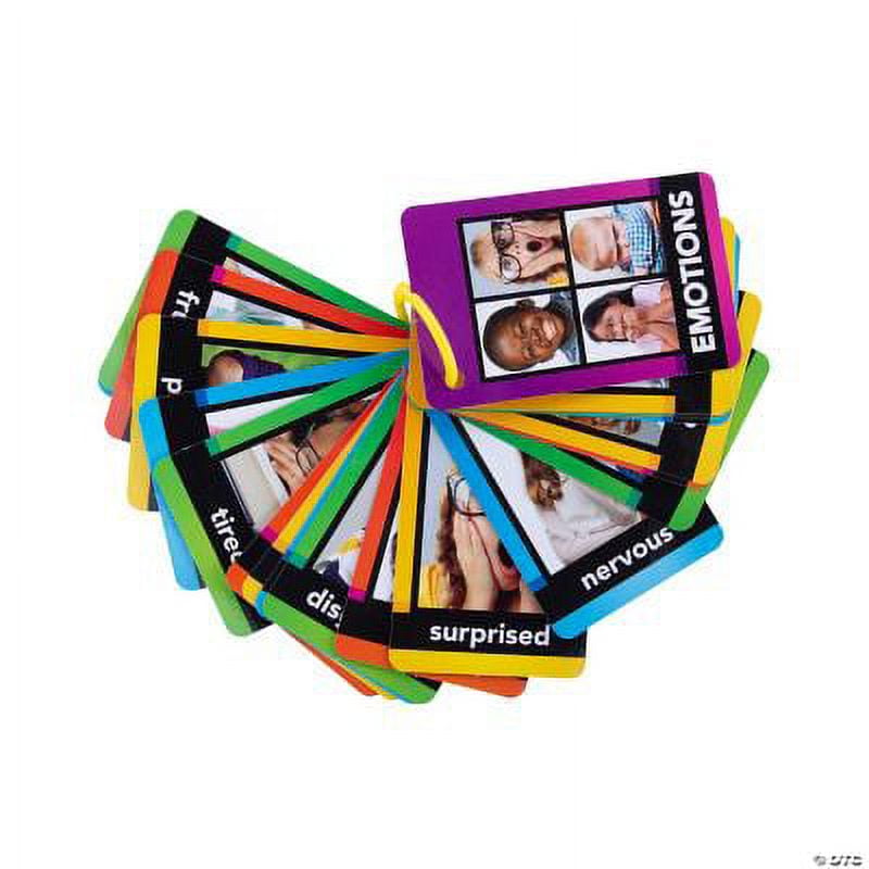 Emotion Cards on a Ring, Classroom, Educational, 6 Pieces - Walmart.com