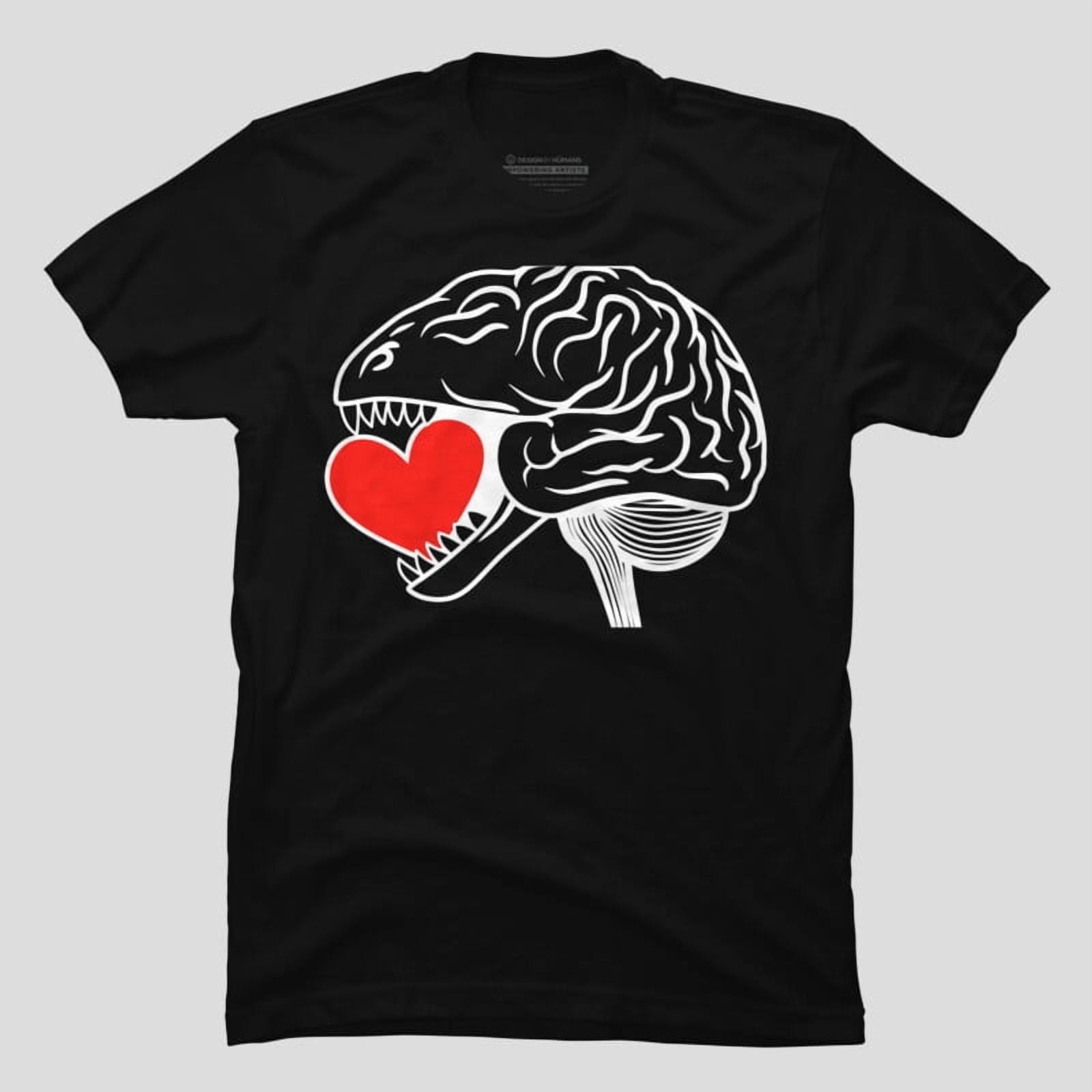 Emotion Devourer Brain Eats Heart Dark Gothic Horror H41552 T-Shirt ...