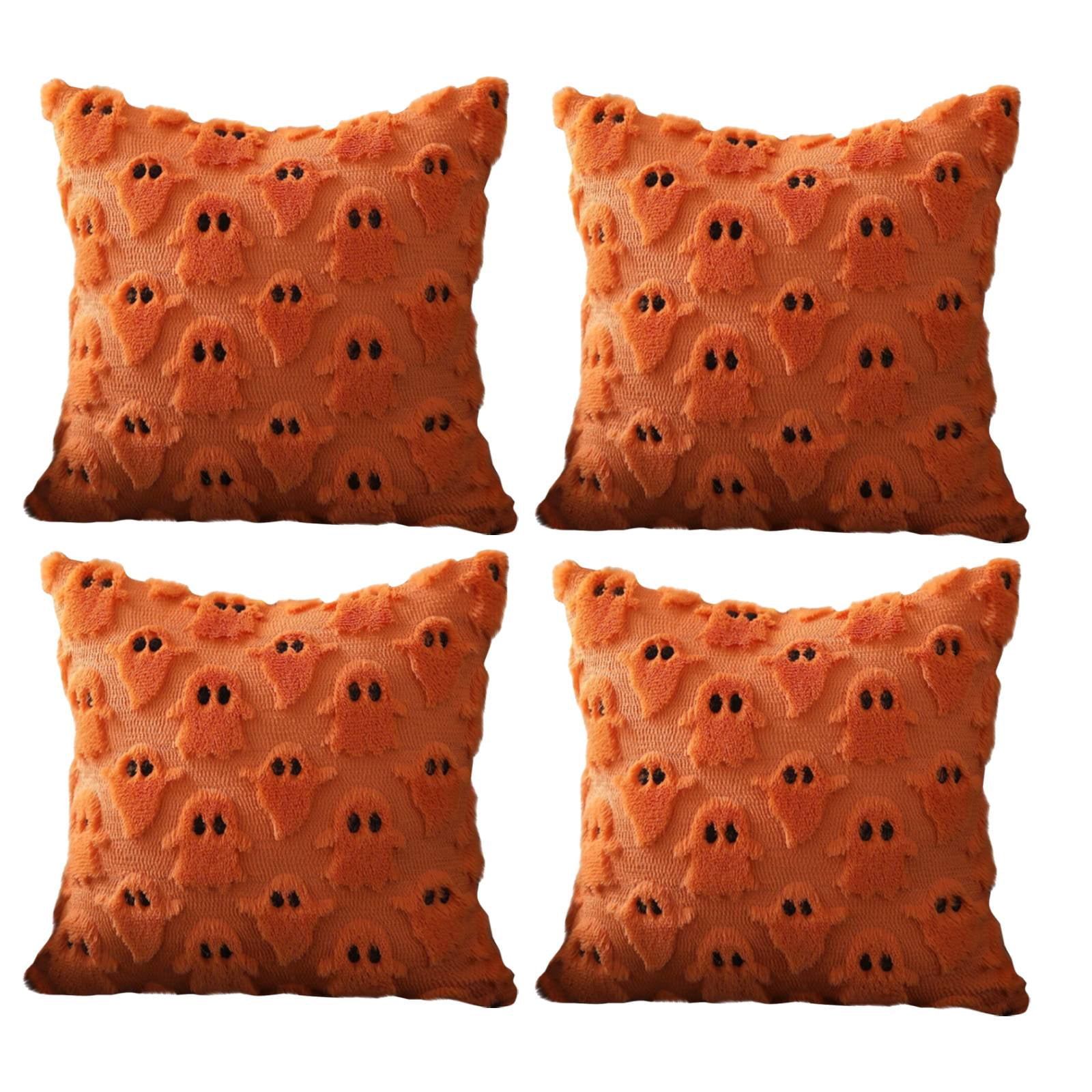 Emotion Halloween Ghost Decorative Pillow Covers 18x18 Set of 4, White ...
