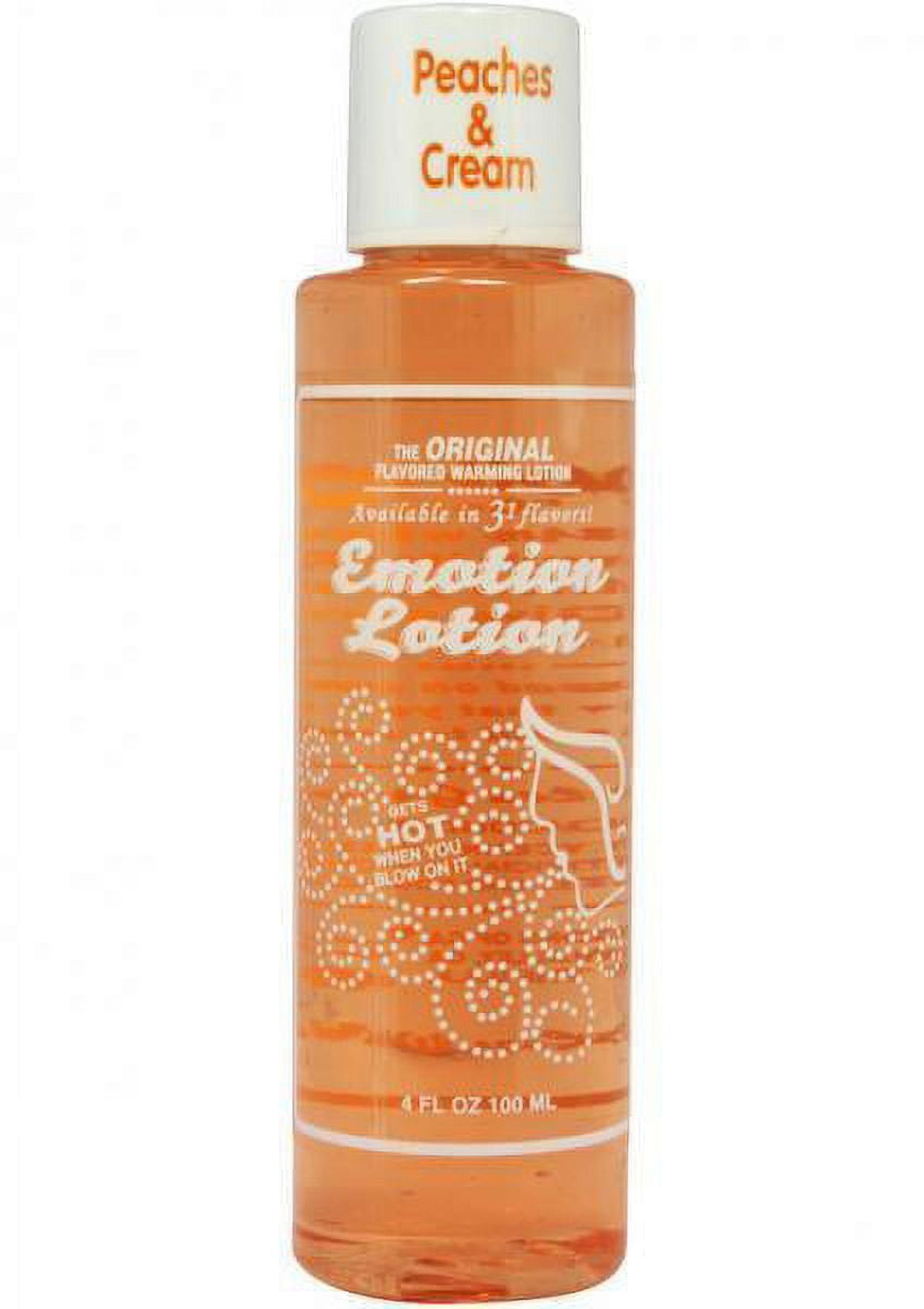 Emotion Lotion Flavored Warming Massage Oil Peaches Cream 4 oz