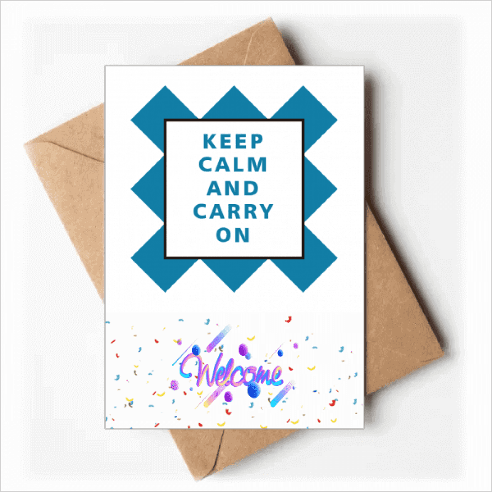 Emotion Maintaining Proverb Words Welcome Back Greeting Cards Envelopes ...