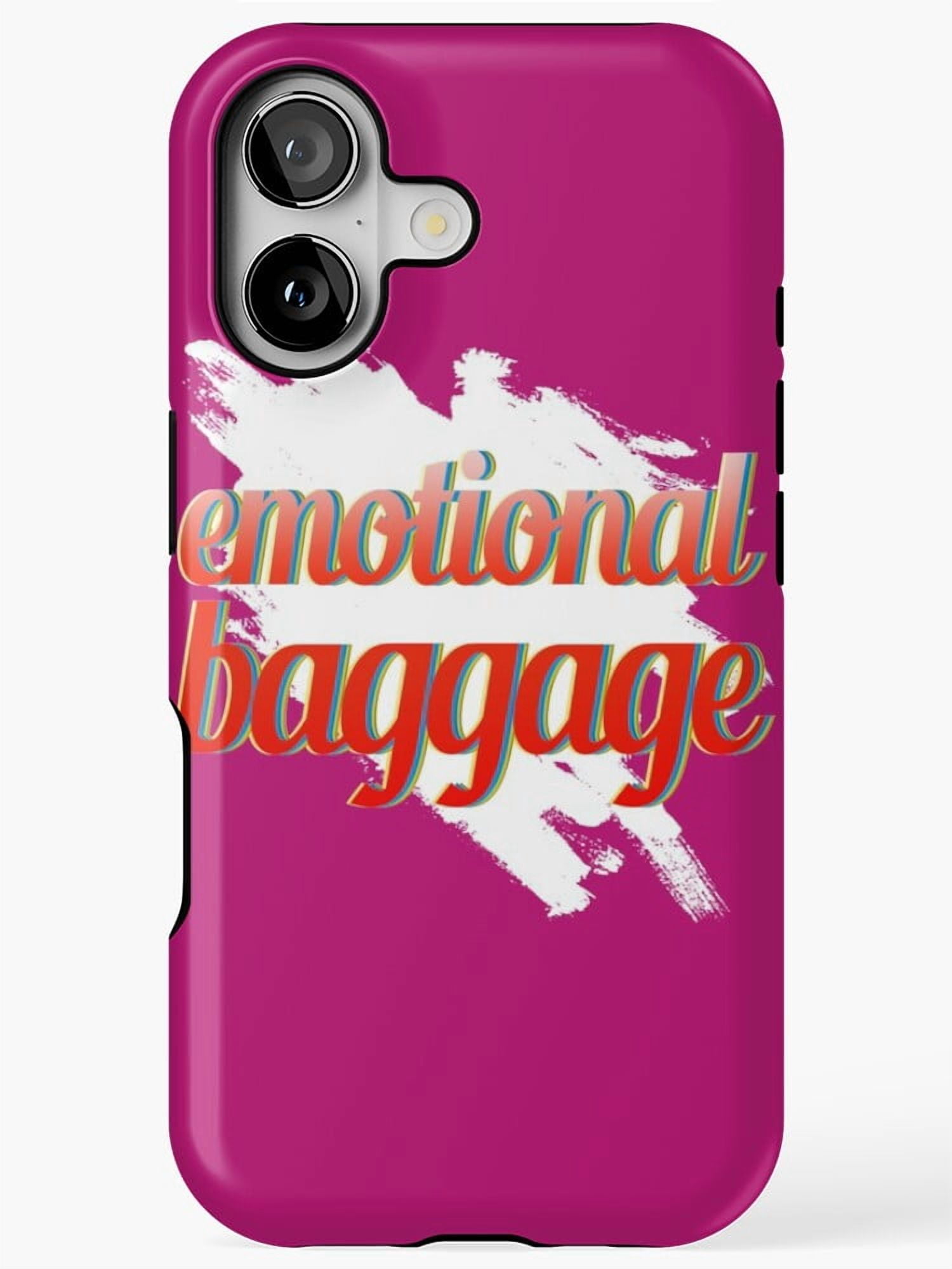 Emotional Baggage Funny Meme Phone Case for iPhone 11 12 13 14 15 16 17 ...
