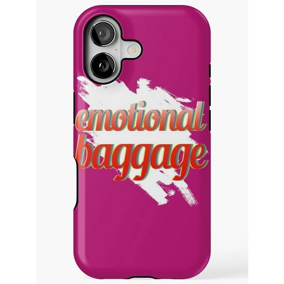 Emotional Baggage Funny Meme Phone Case for iPhone 11 12 13 14 15 16 17 ...