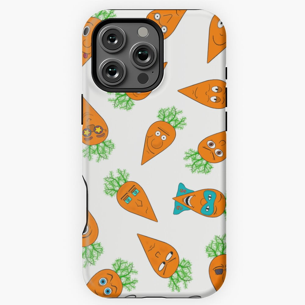 Emotional Carrots Whimsical Cartoon Characters iPhone Case 17 to 11 Pro ...