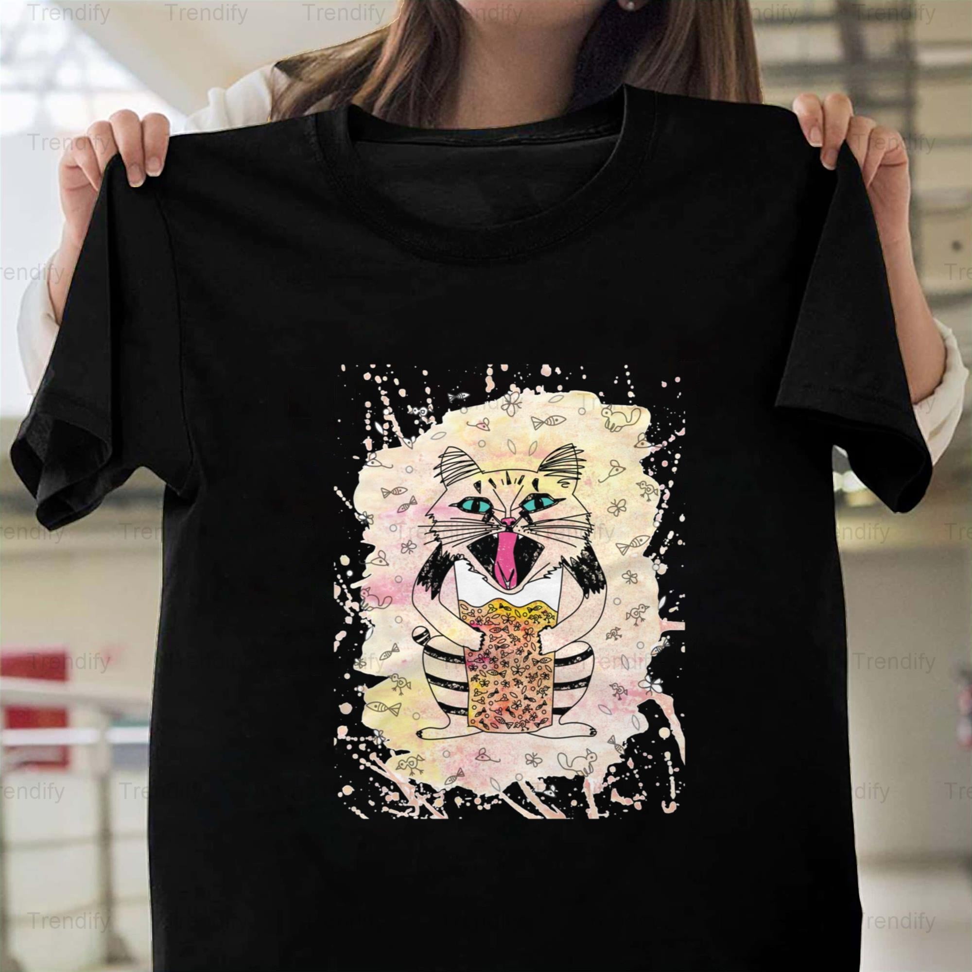 Emotional Cat Joy Funny Feline Sarcastic Humor Quote H27924 T-Shirt ...