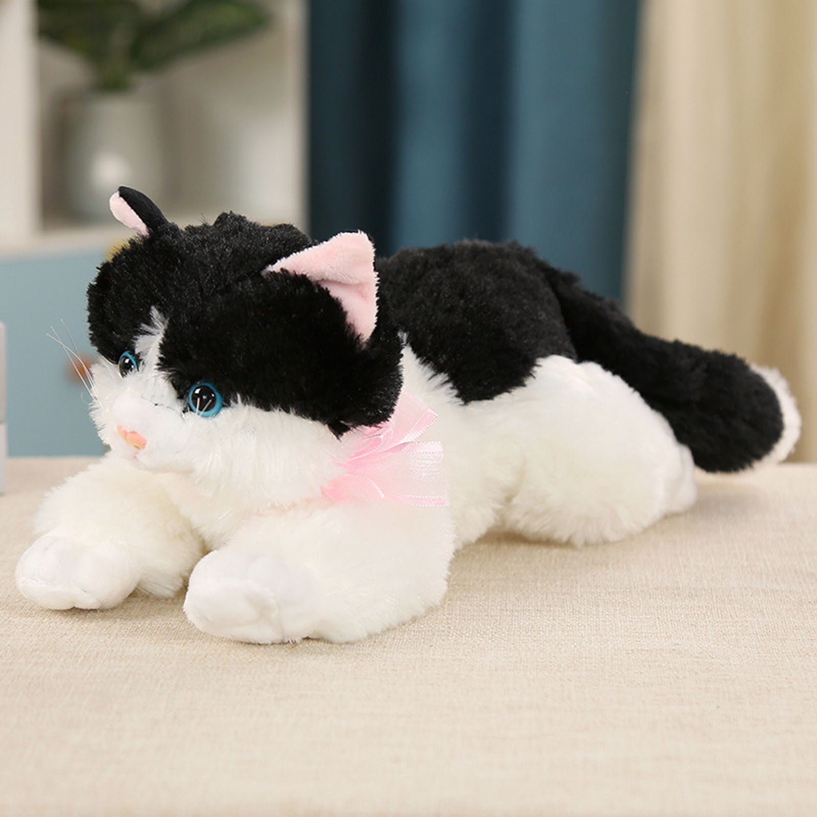 Emotional Comfort Companion Interactive Plush Cat Realistic Kitty Meows ...