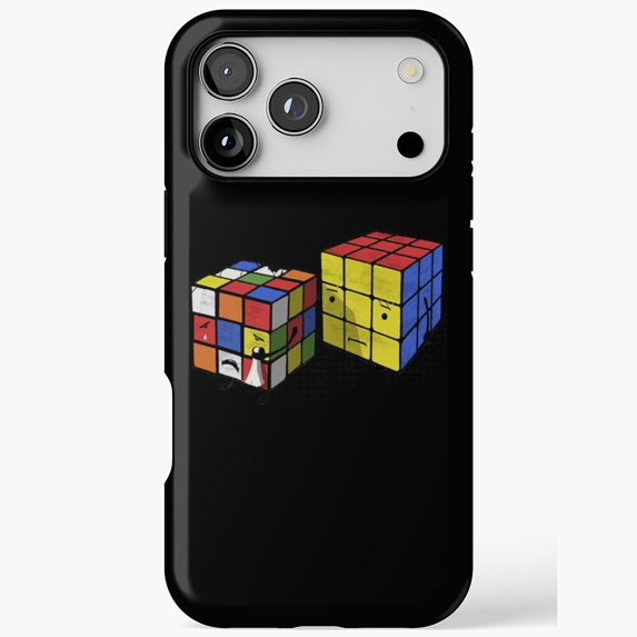 Emotional Cubes Abstract Art Phone Case for iPhone 11 12 13 14 15 16 17 ...