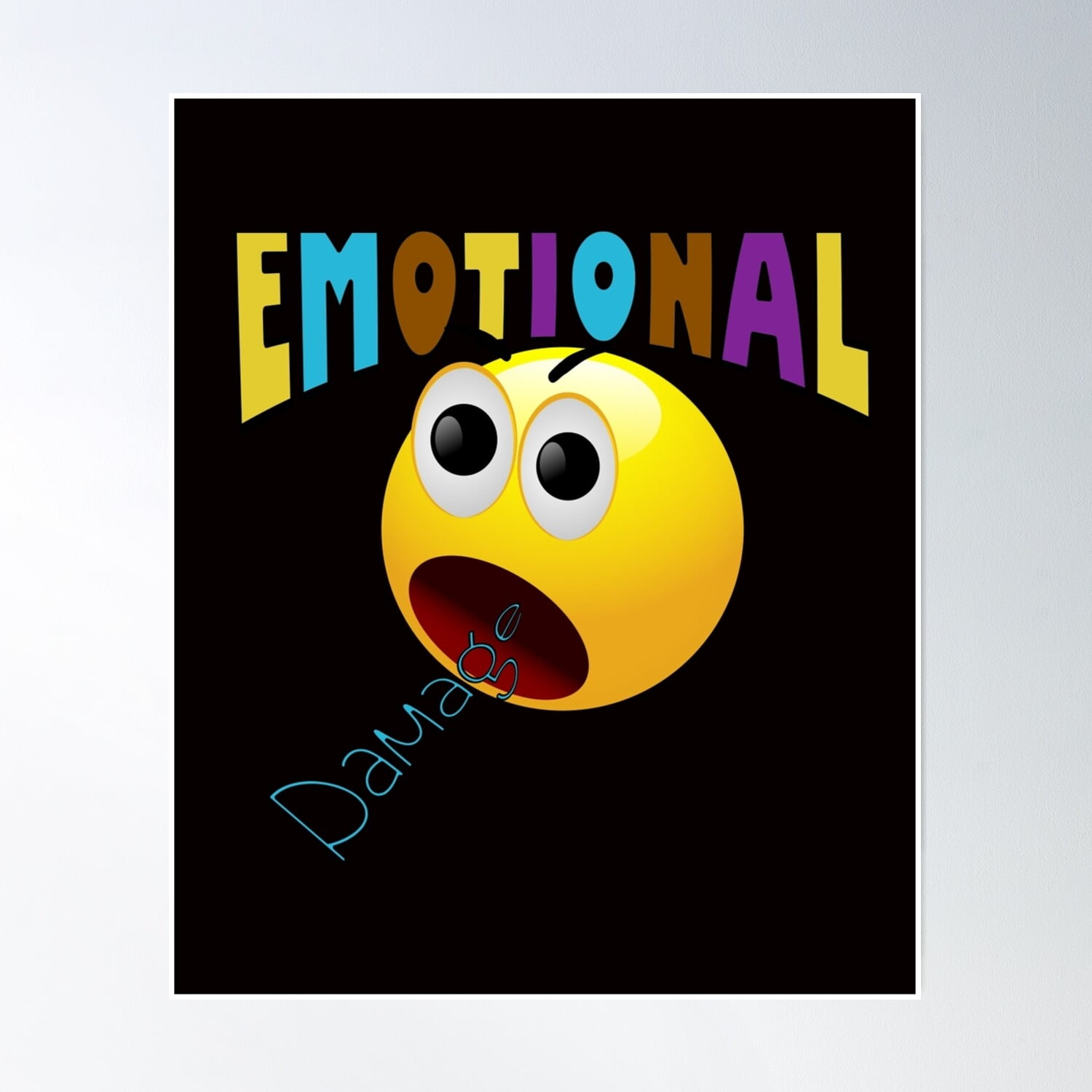 Emotional Damage Poster Wall Art, Modern Wall Decor, 12x18 UNFRAMED ...
