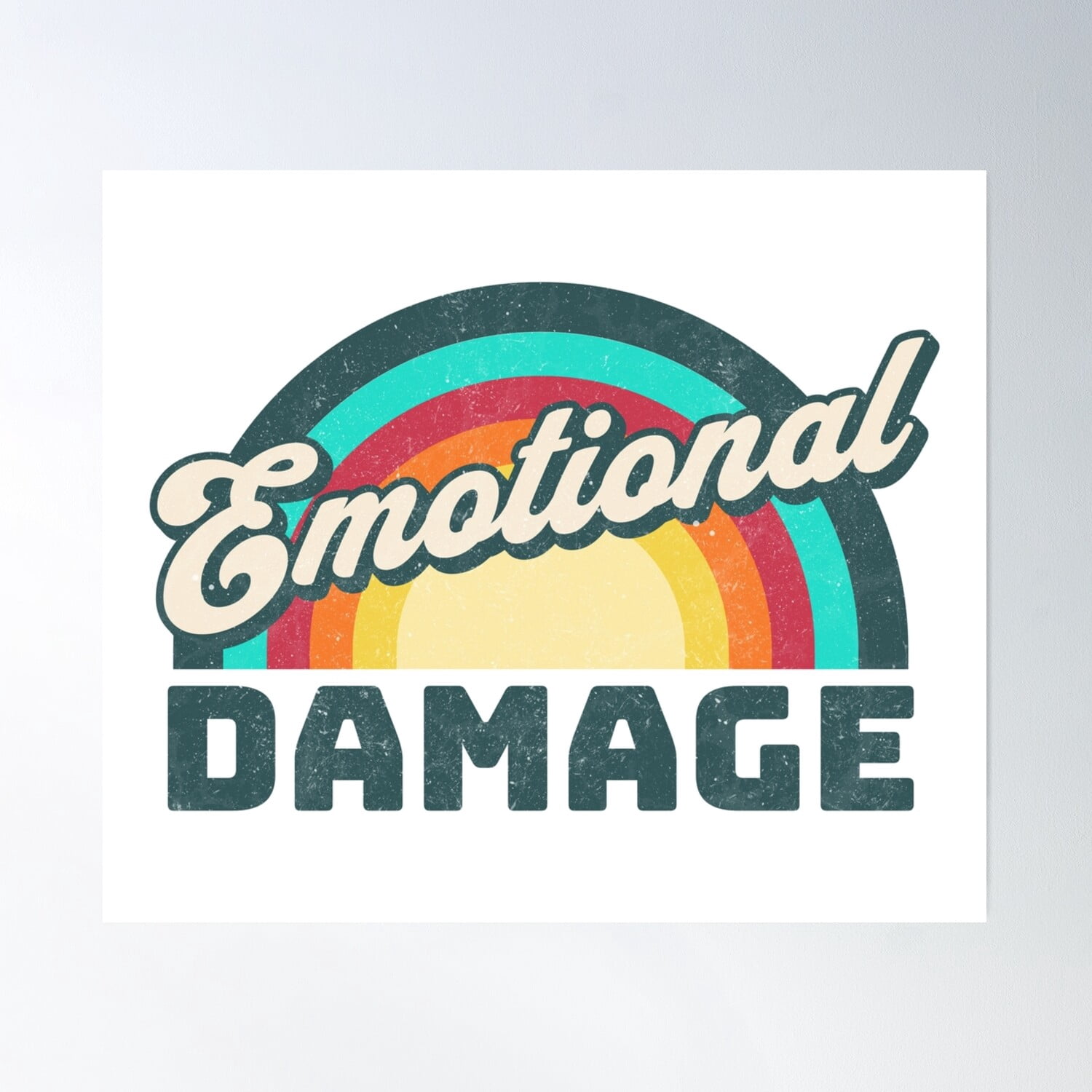Emotional Damage Poster Wall Art, Modern Wall Decor, 12x18 UNFRAMED ...