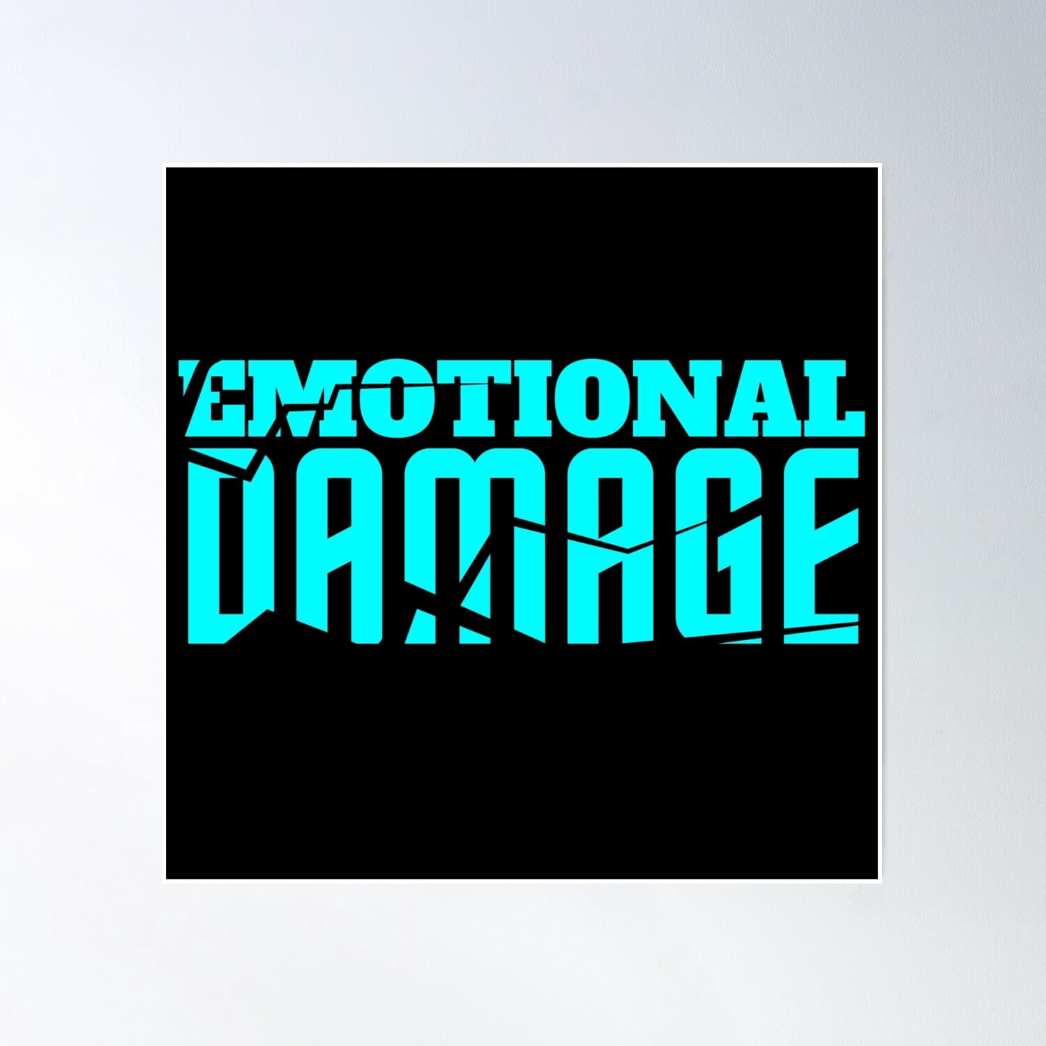 Emotional Damage Poster Wall Art, Modern Wall Decor, 24x24 UNFRAMED ...