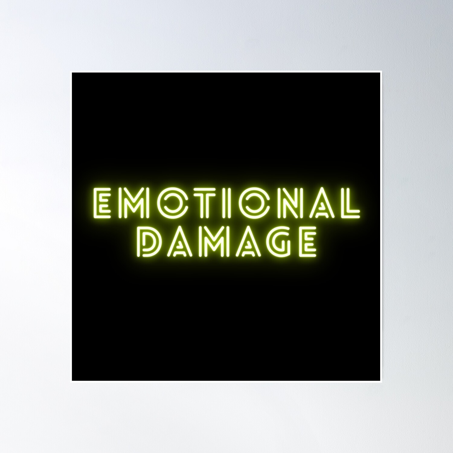 Emotional Damage Poster Wall Art, Modern Wall Decor, 24x24 UNFRAMED ...