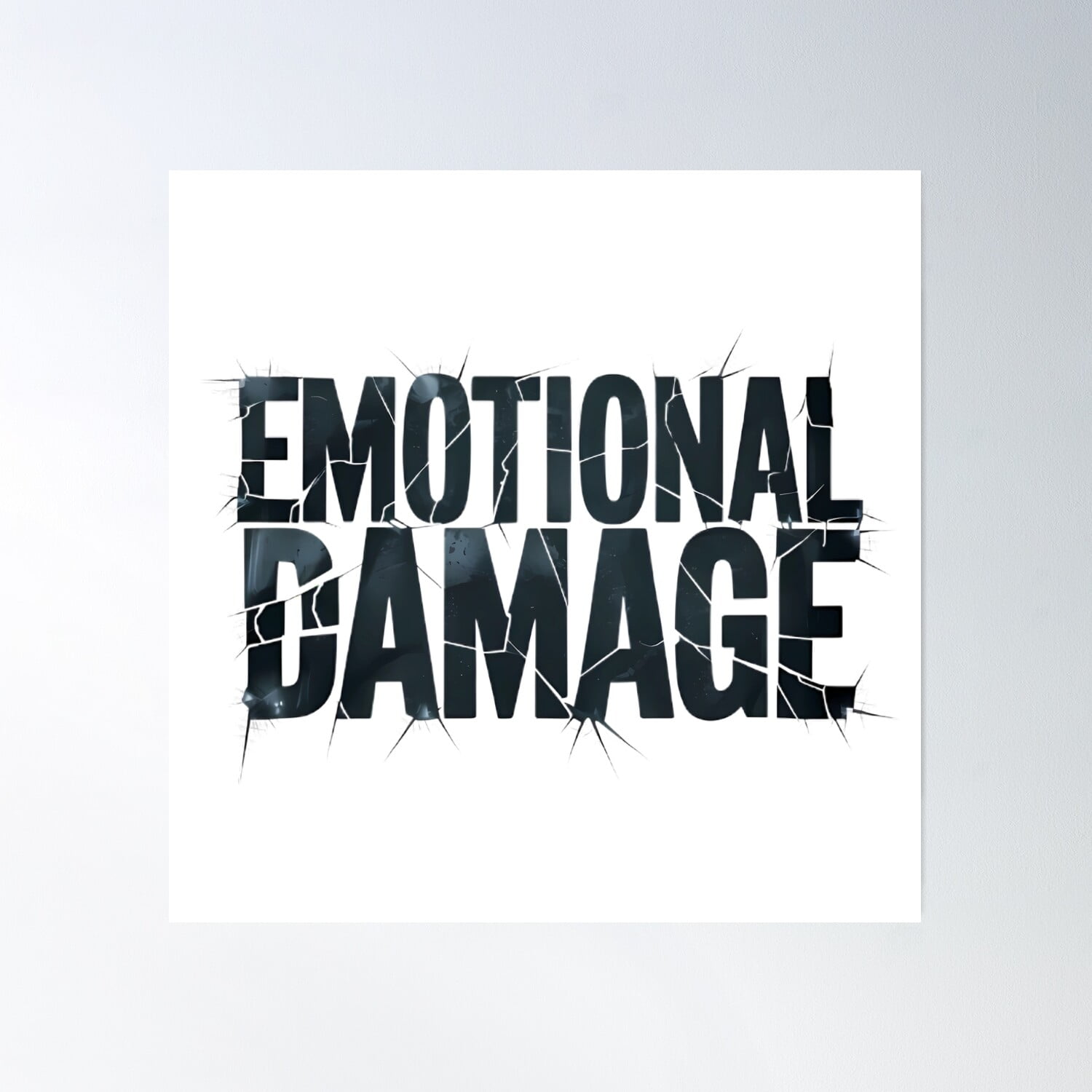 Emotional Damage Poster Wall Art, Modern Wall Decor, 30x30 UNFRAMED ...