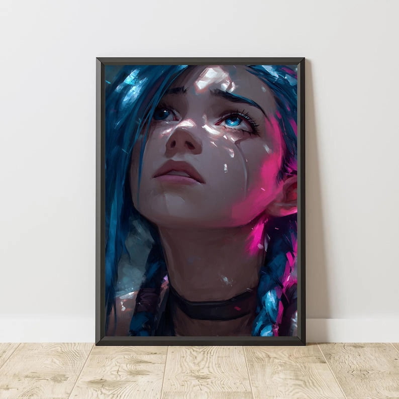 Emotional Jinx Canvas Print | Arcane League of Legends Wall Art 8x12 ...