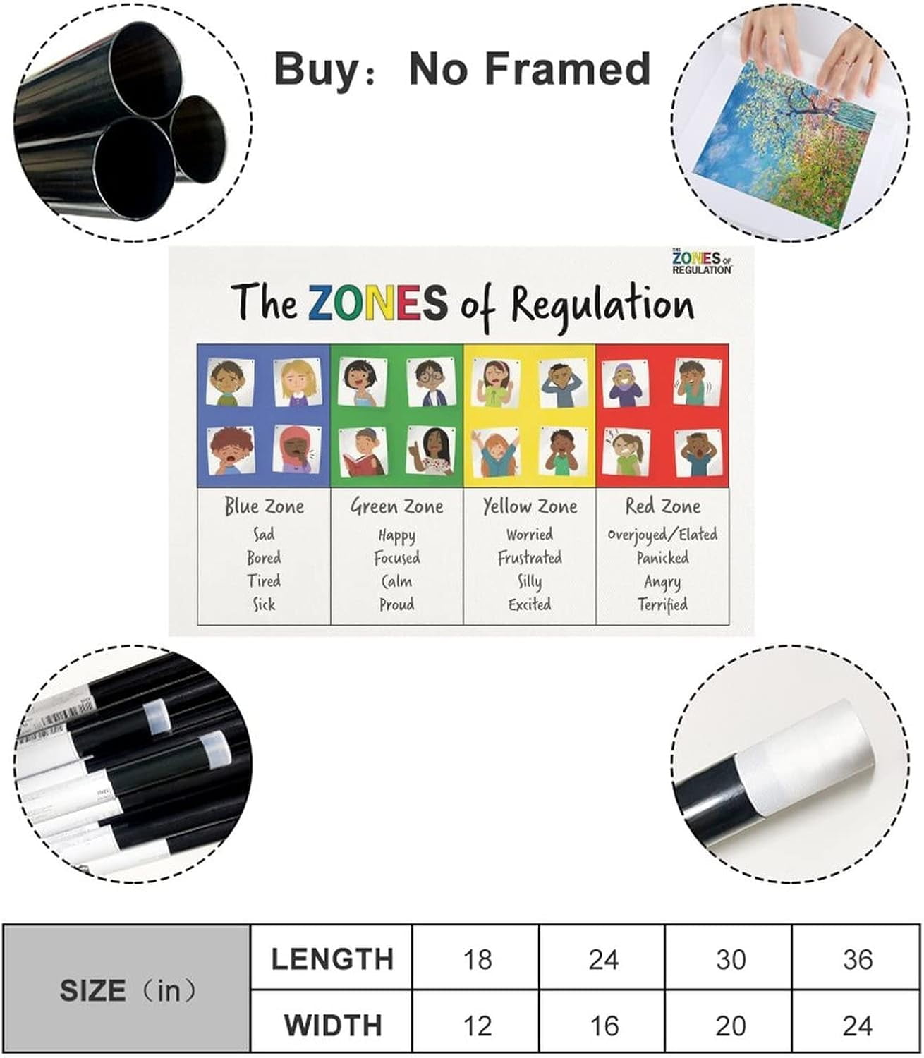 Emotional-Management-Zones-Of-Regulation-Educational-Poster-4-Canvas ...
