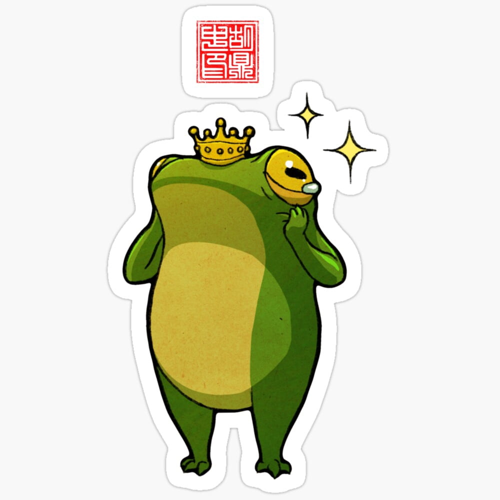 Emotional Overwhelmed Happy Frog Stickerphone Decal Water Bottle ...
