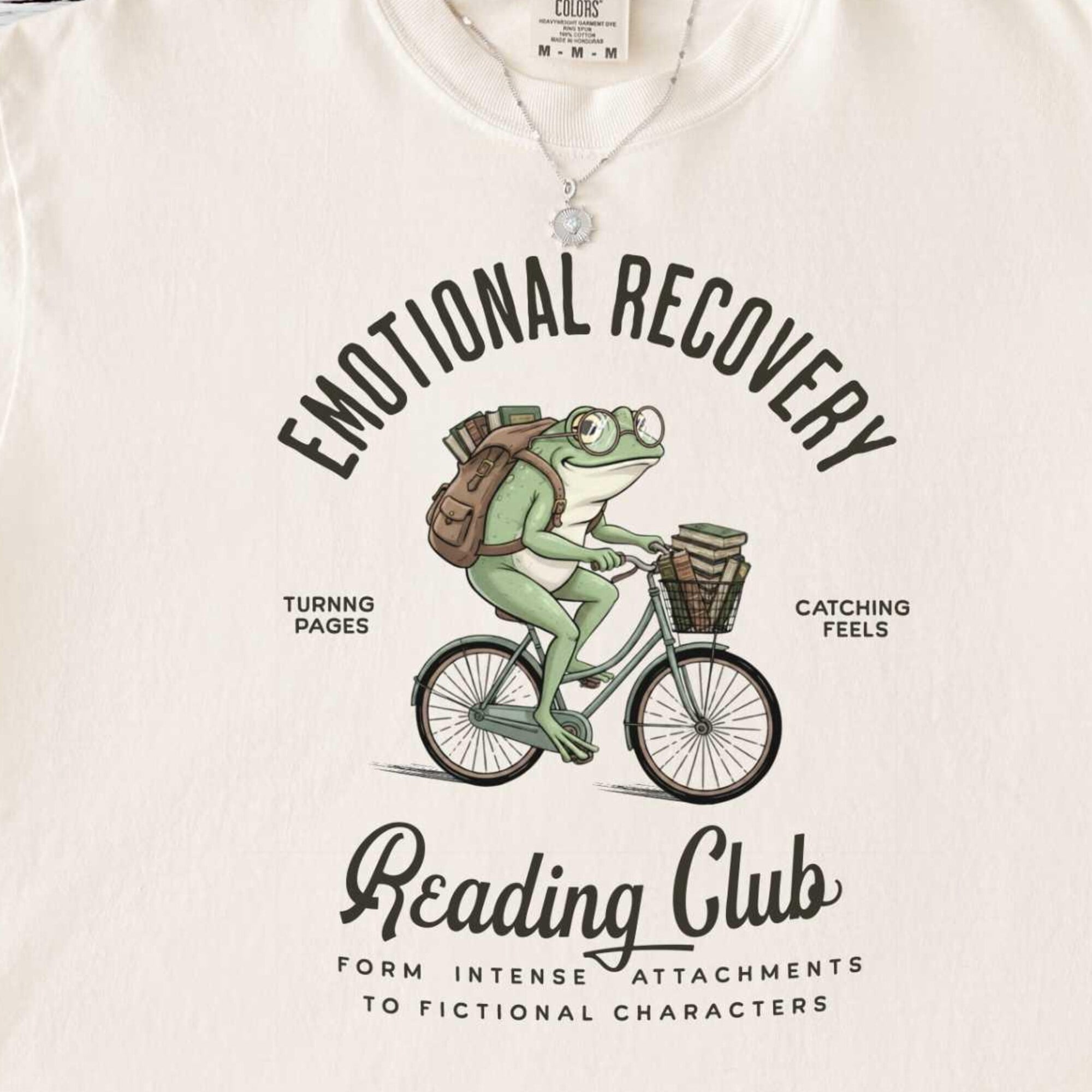 Emotional Recovery Reading Club Shirt Book Lover Funny Frog Reader Tee ...