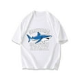 Emotional Support Animal Shark Graphic T-Shirt Black Men Women Casual ...