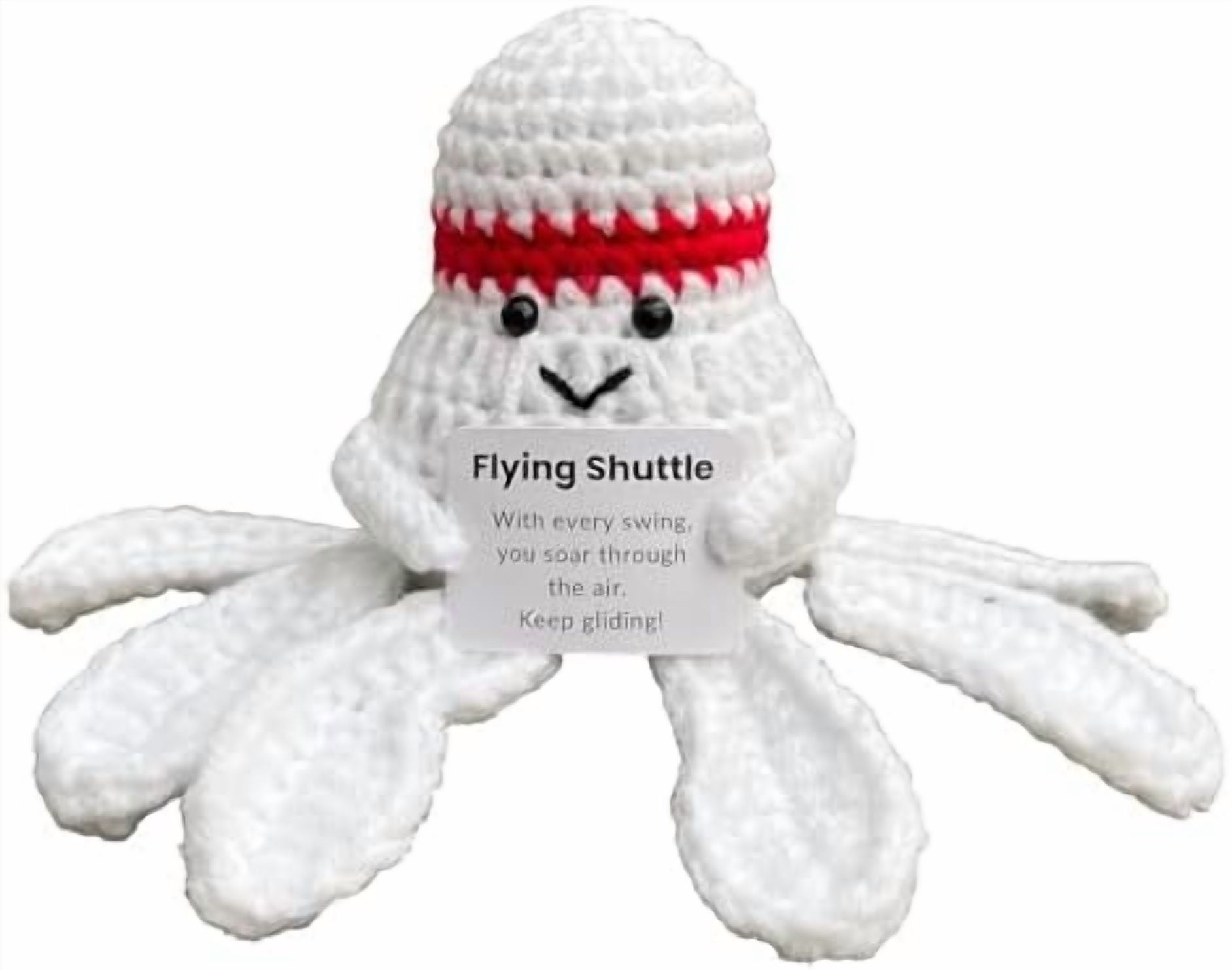Emotional Support Badminton Gifts, Crocheted Badminton Plush Decor ...
