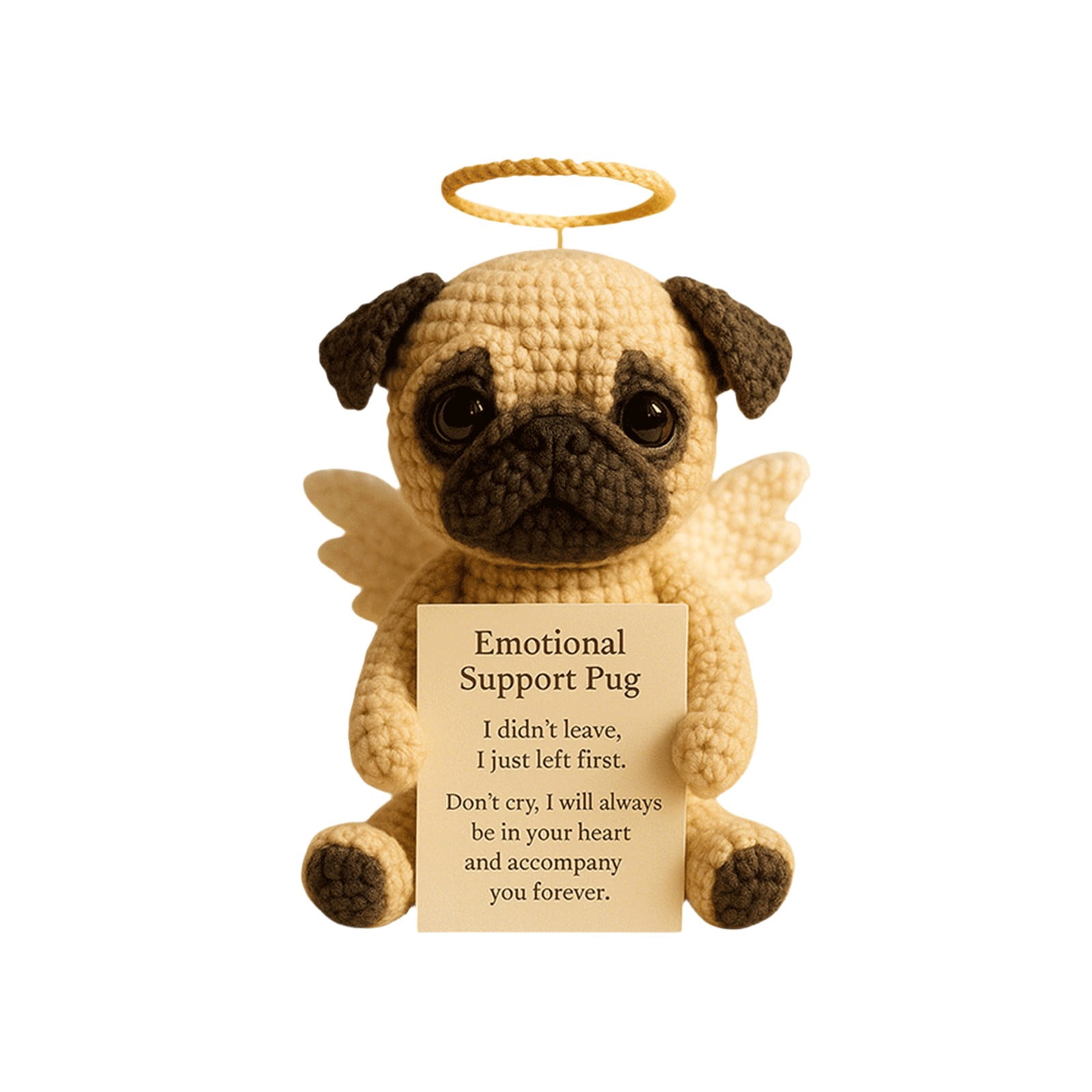 Emotional Support Crochet Angel Dog, Positive Crochet Animals Puppy ...