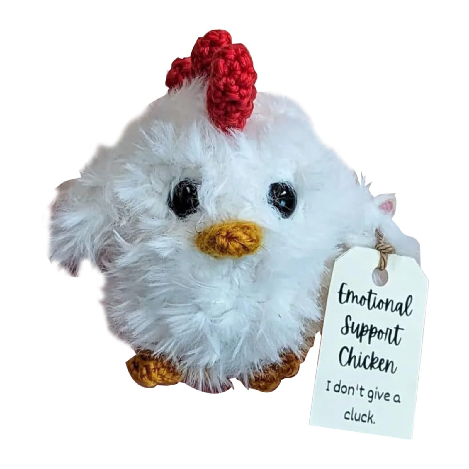 Emotional Support Crochet Chicken Handmade Crocheted Emotional Support ...