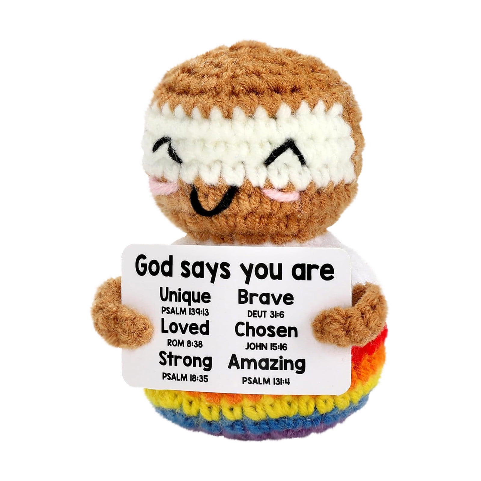 Emotional Support Crochet Jesus Doll, Mini Christian Gifts for Women ...