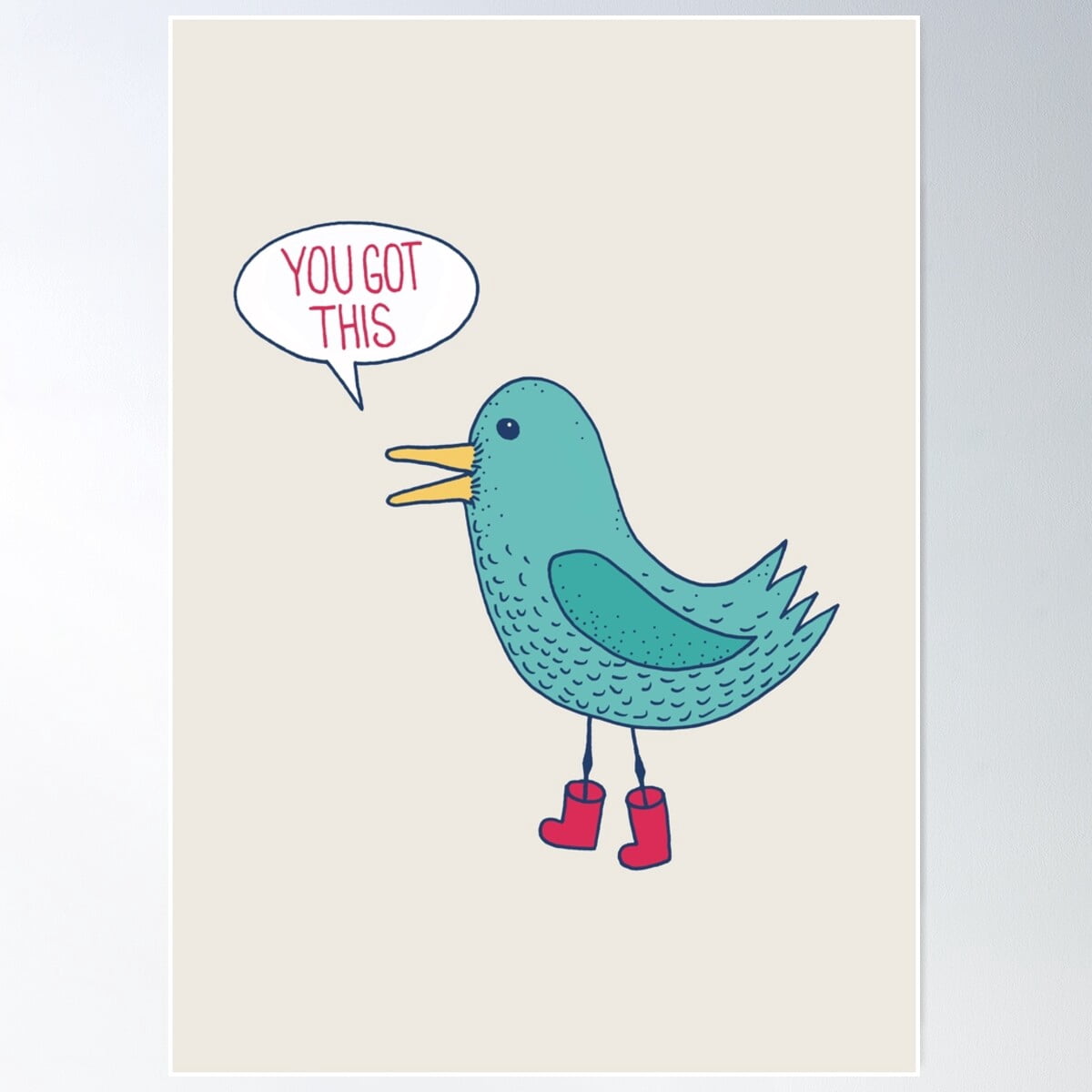 Emotional Support Duck Poster Wall Art, Modern Wall Decor For Living ...