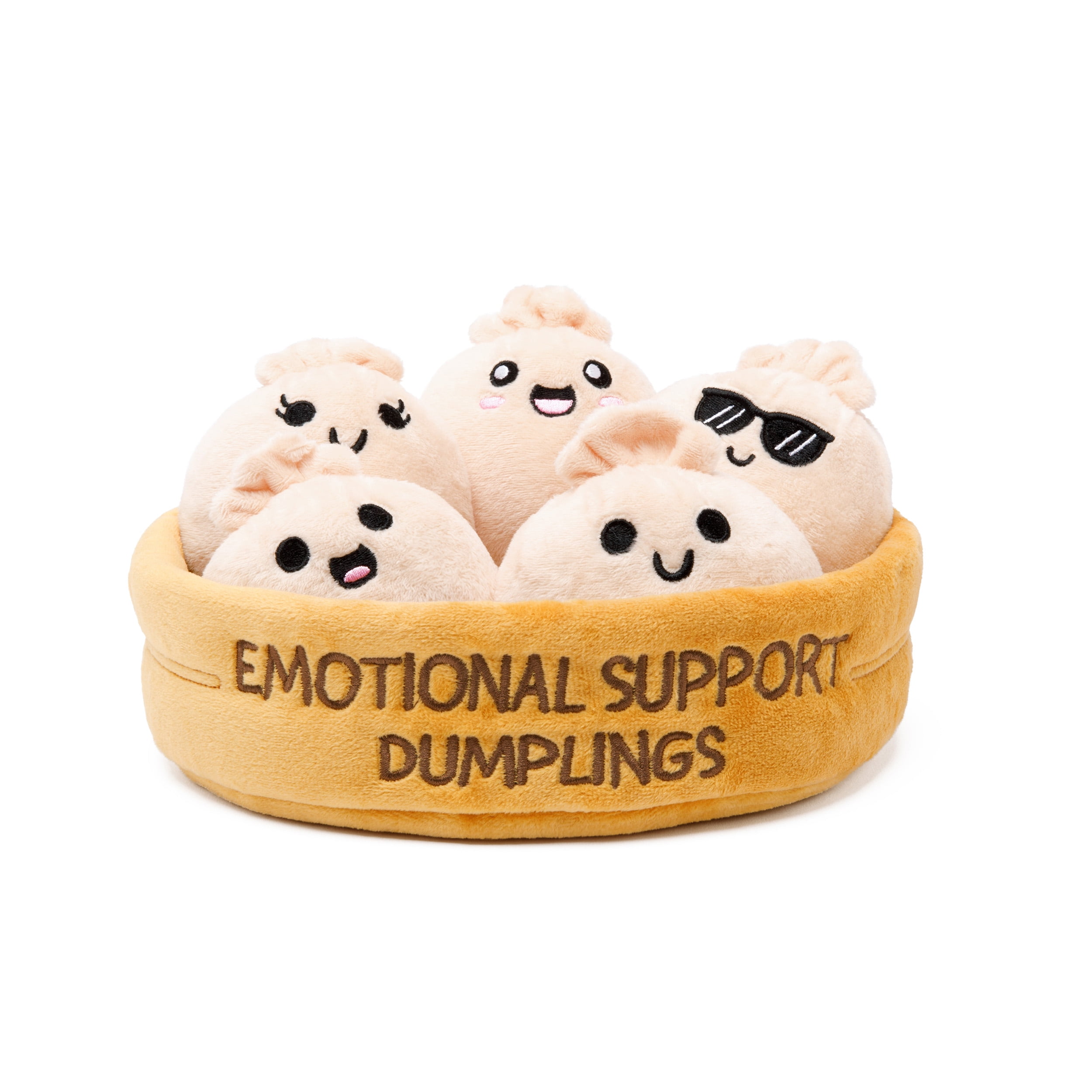Emotional Support Pals Dumplings, 5 Food Plush Toys with Carrying ...