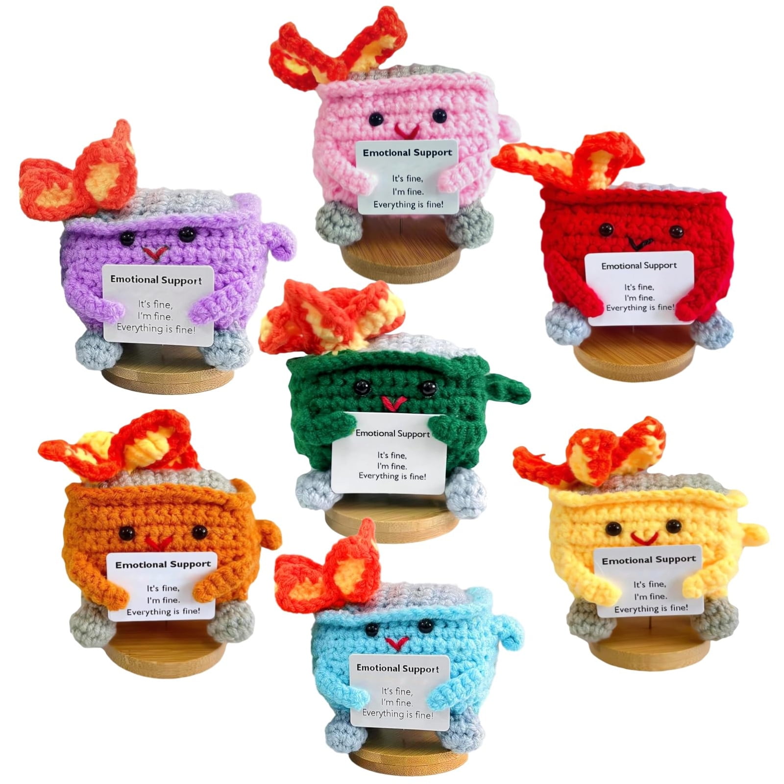 Emotional Support Dumpster- Cute Handmade Crochet Dumpster Fire Doll ...