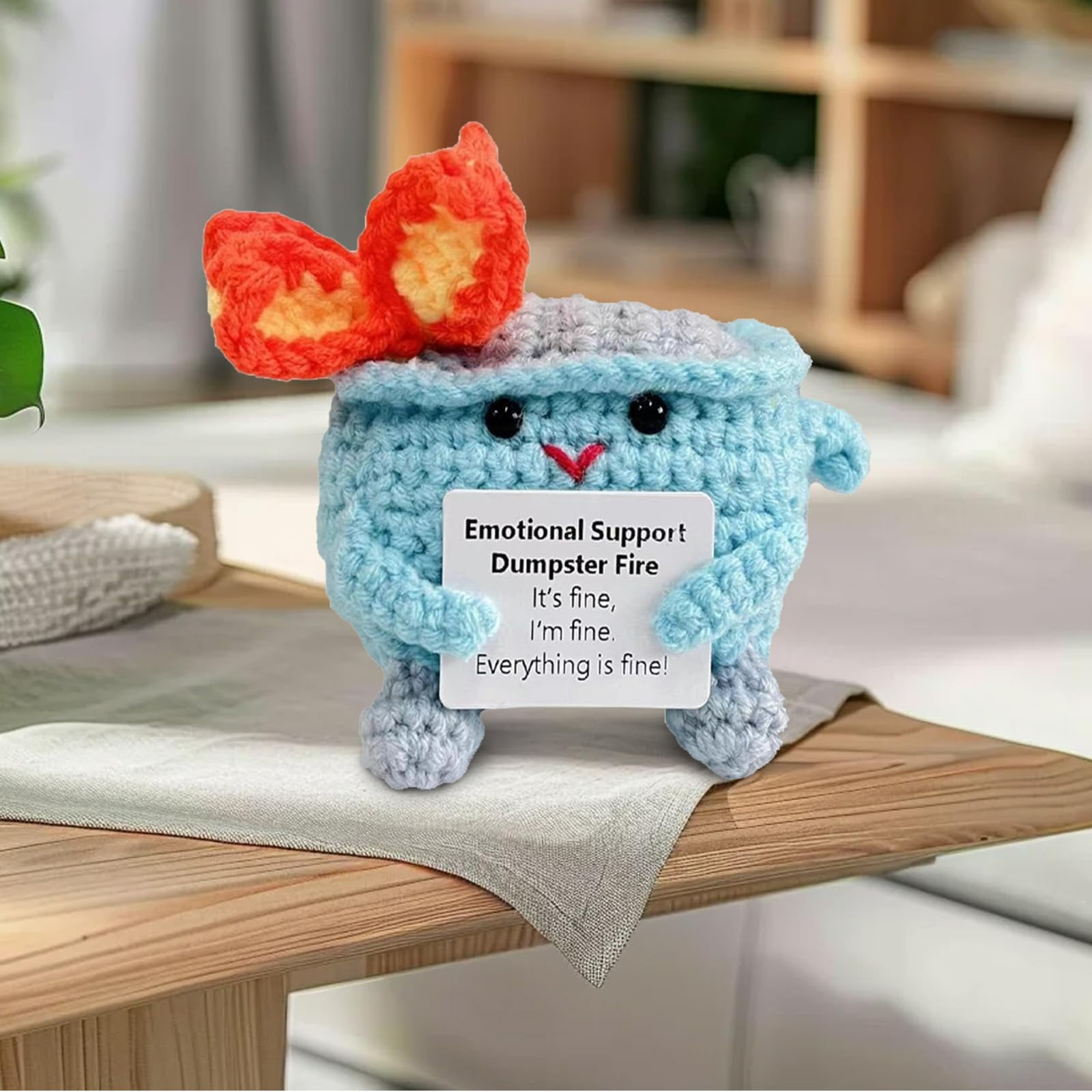 Emotional Support Dumpster Fire, Crochet Dumpster Fire Doll with ...